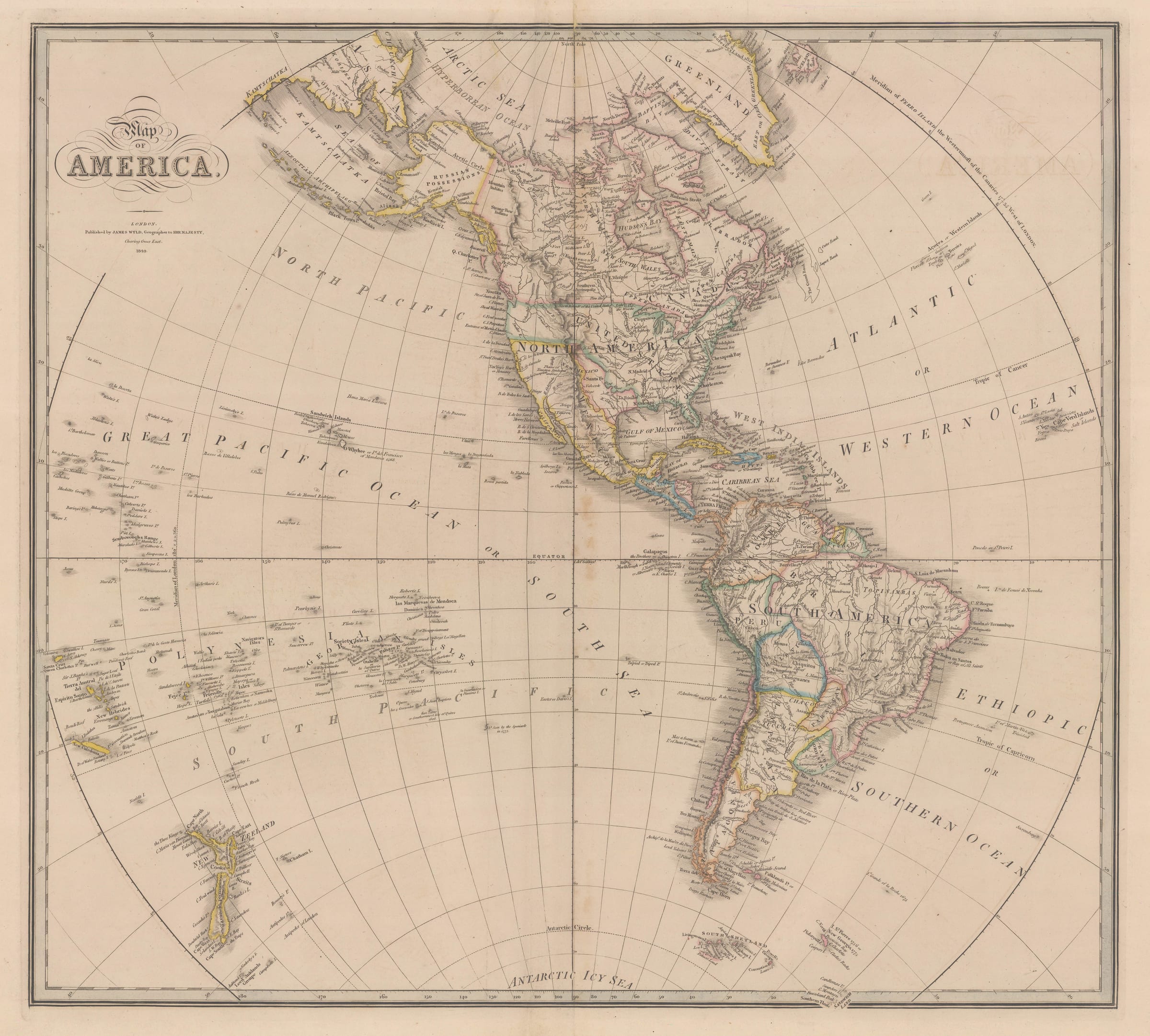 James Wyld, Map of America, 1840 | The Map House