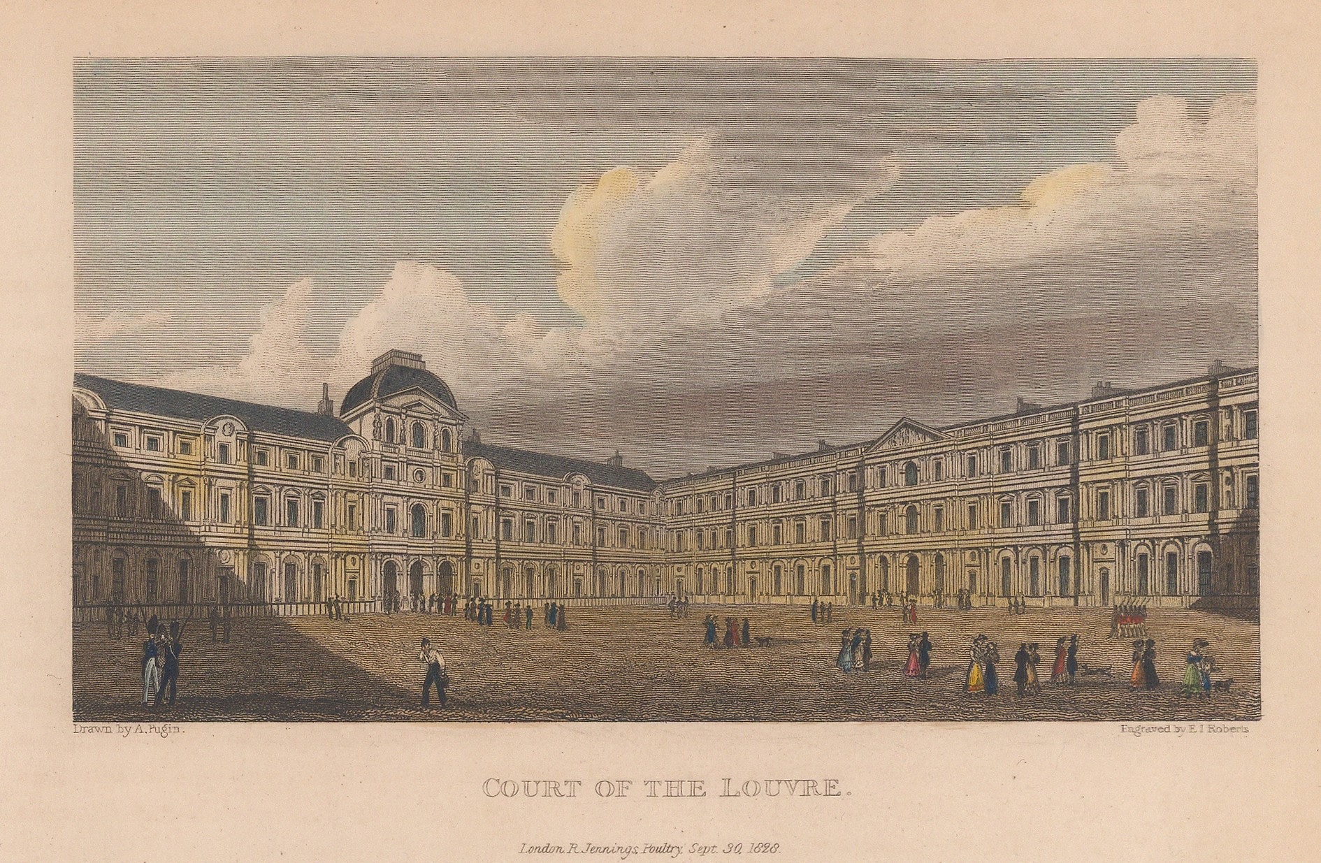 Augustus Pugin, France - Paris, Louvre, 1828 | The Map House