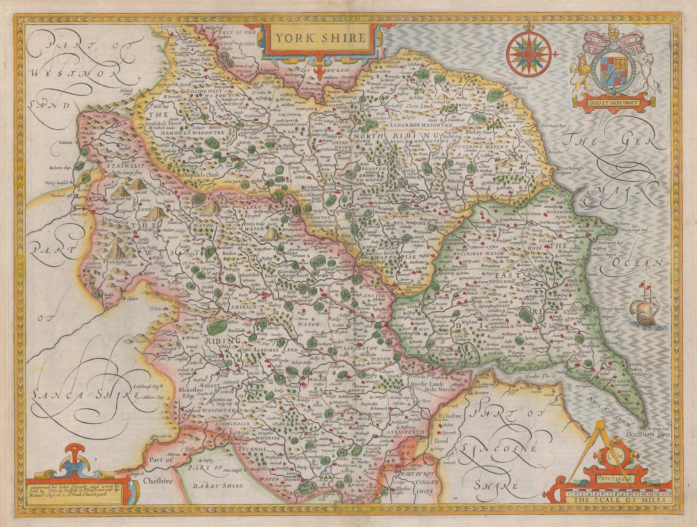 John Speed, Yorkshire, 1676 | The Map House