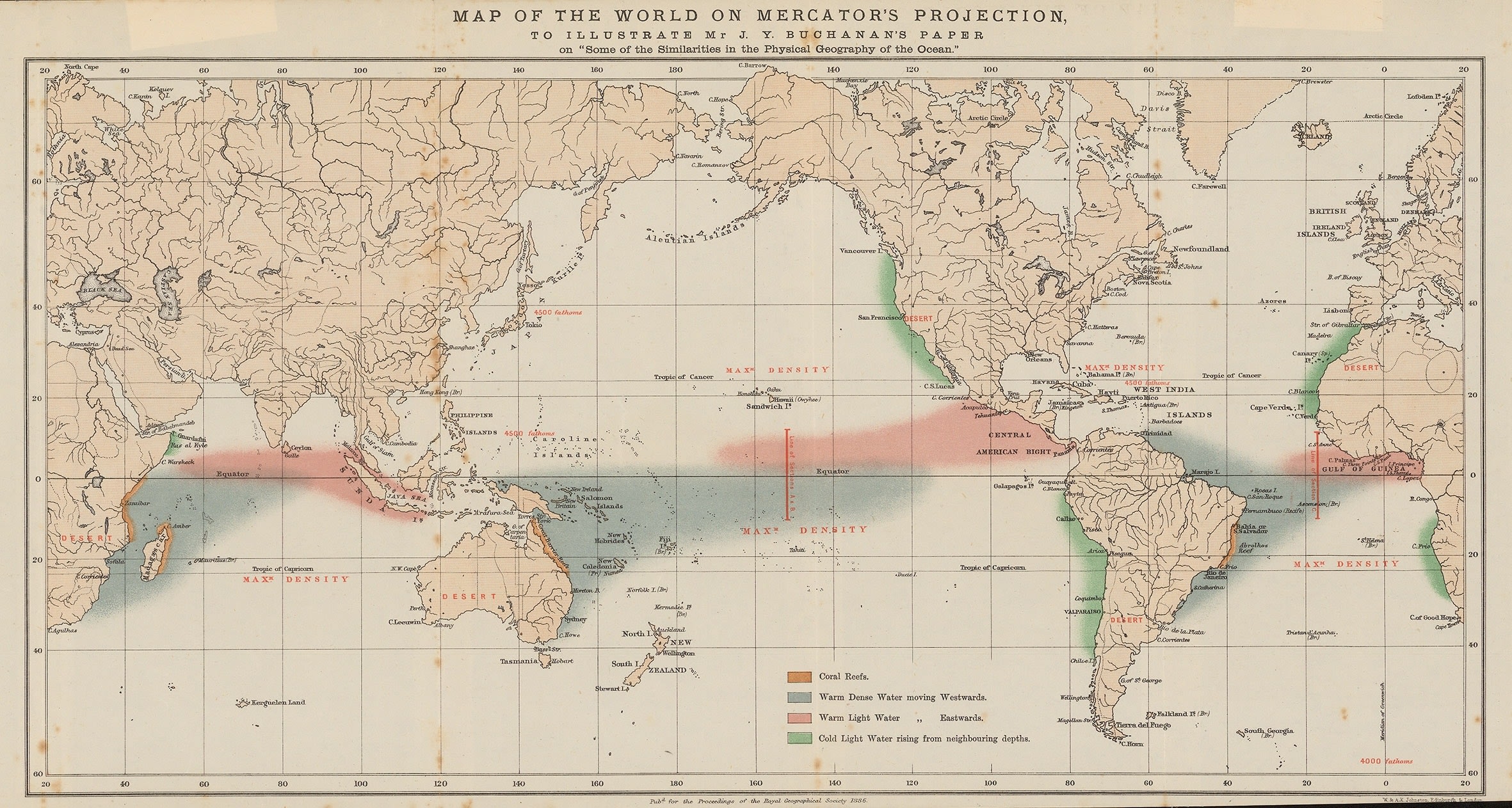 Royal Geographical Society (RGS), Map of the World on Mercator's ...