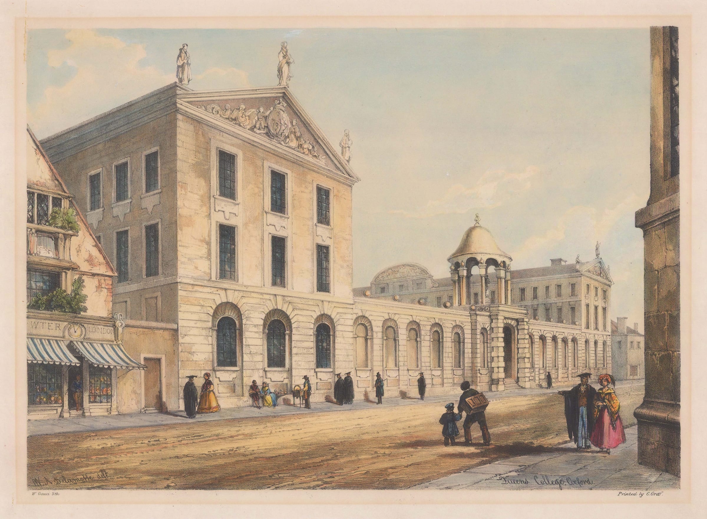 William Delamotte, Oxford University - Queen's College, 1840 | The Map ...