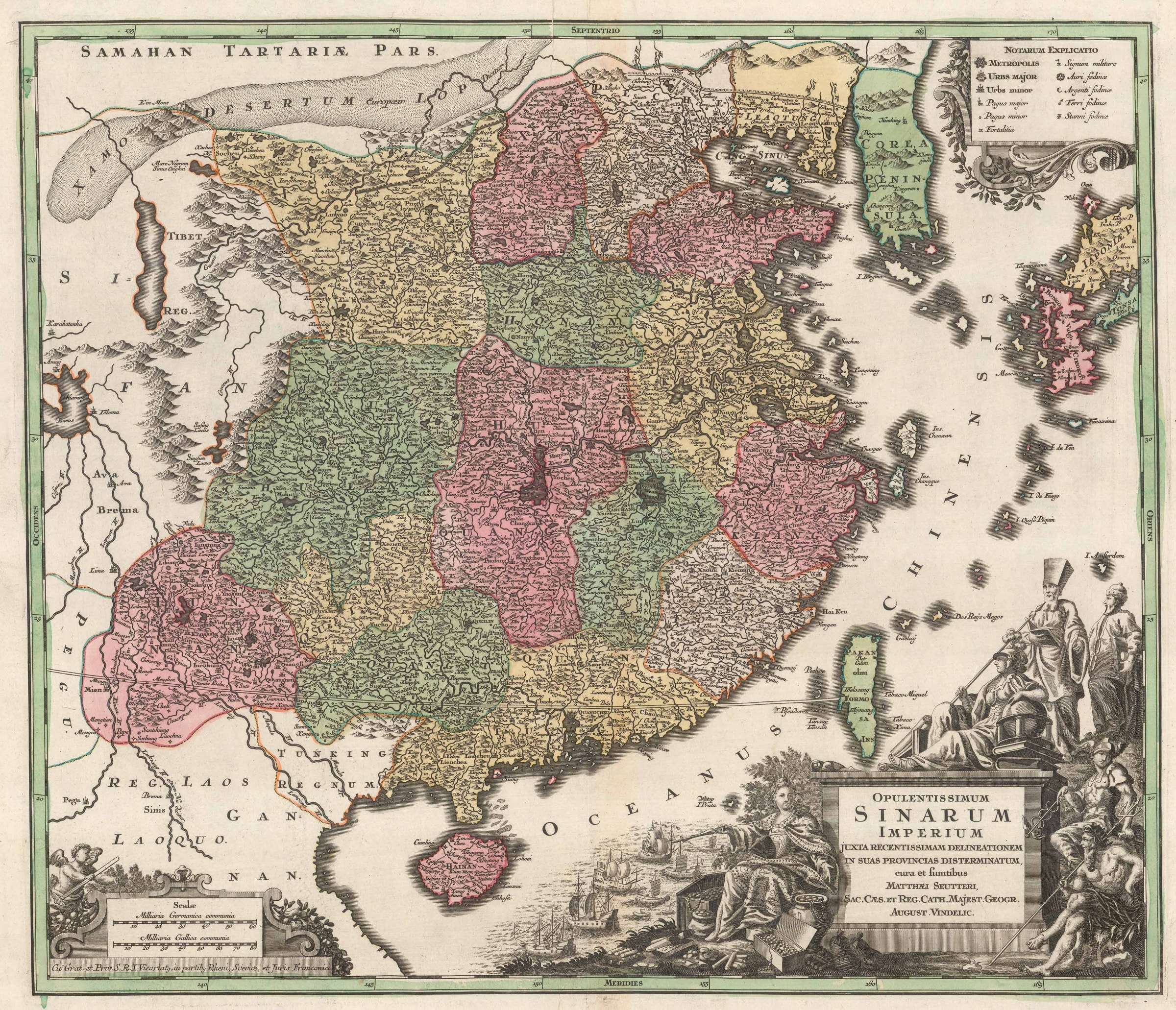 Matthaus Seutter, Sinarum Imperium, 1740 c. | The Map House