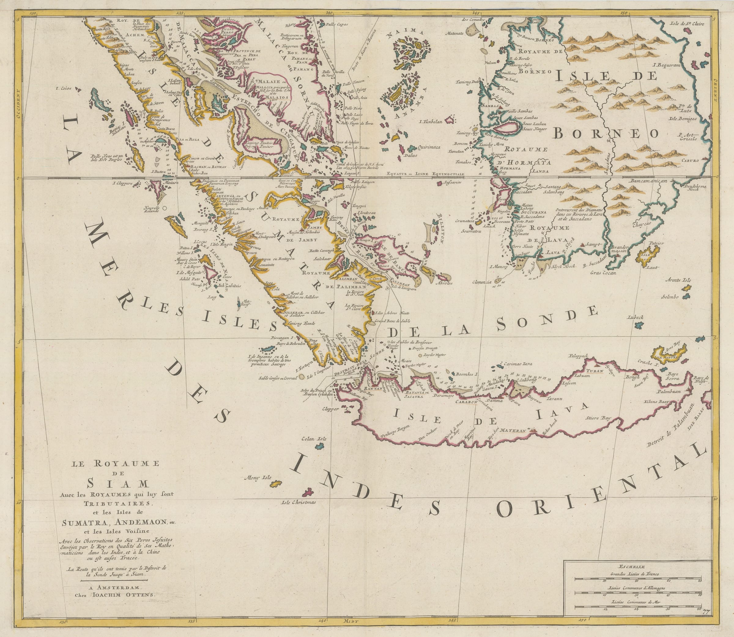 Josua & Reinier Ottens, Sumatra, Java, and Borneo, 1720 c. | The Map House