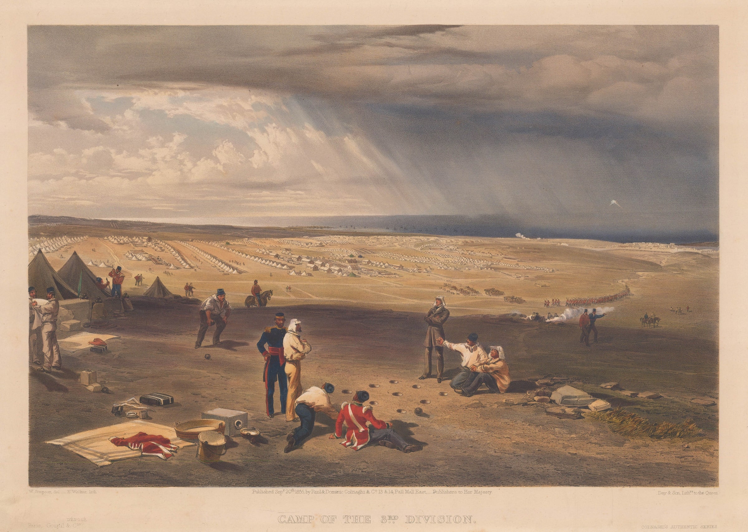 William Simpson, Crimean War - Camp of the 3rd Division, 1855 | The Map ...