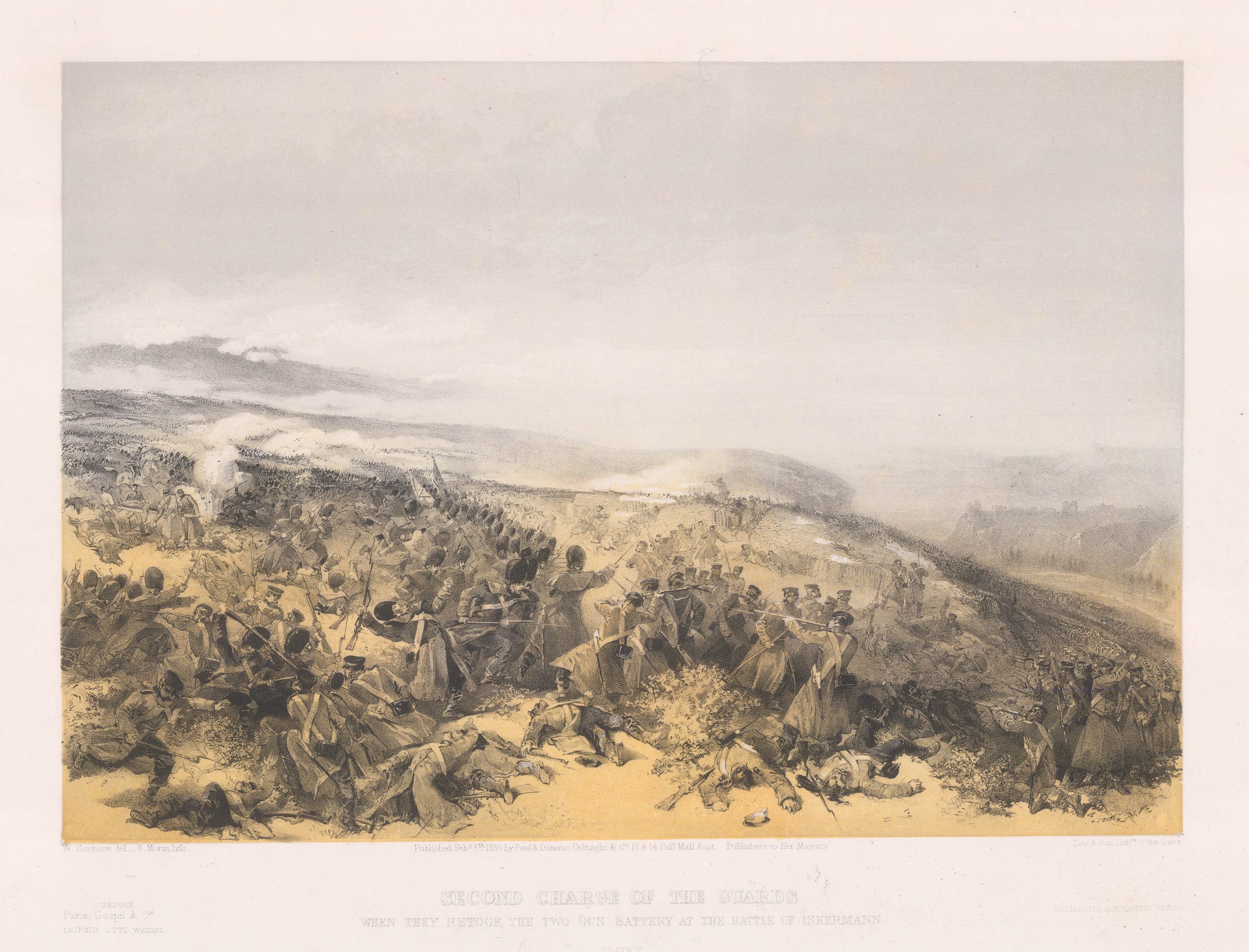 William Simpson, Crimean War - Battle of Inkermann, 1855 | The Map House