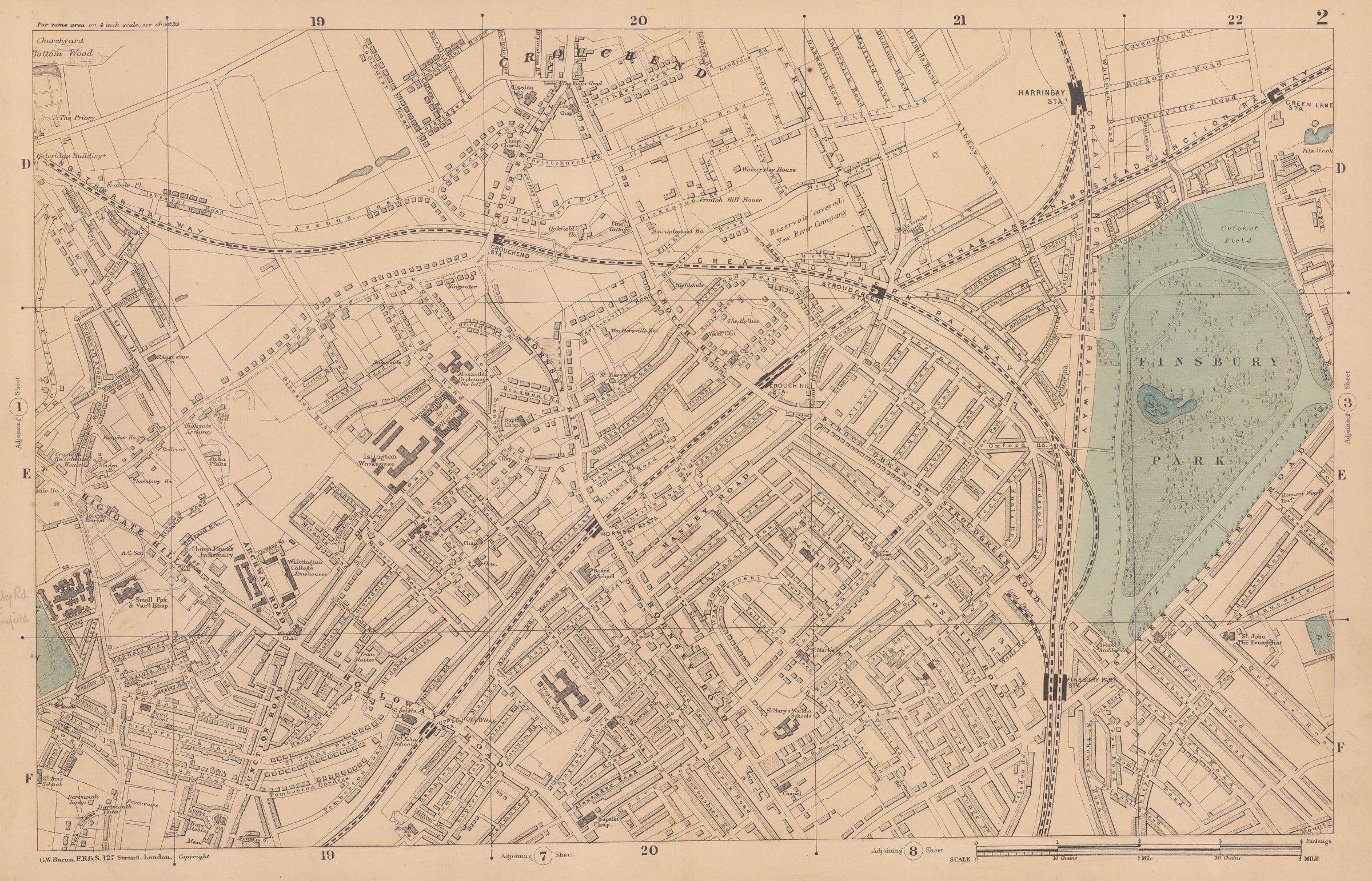 George W. Bacon, Finsbury Park, Crouch End, Holloway Road & Highgate ...