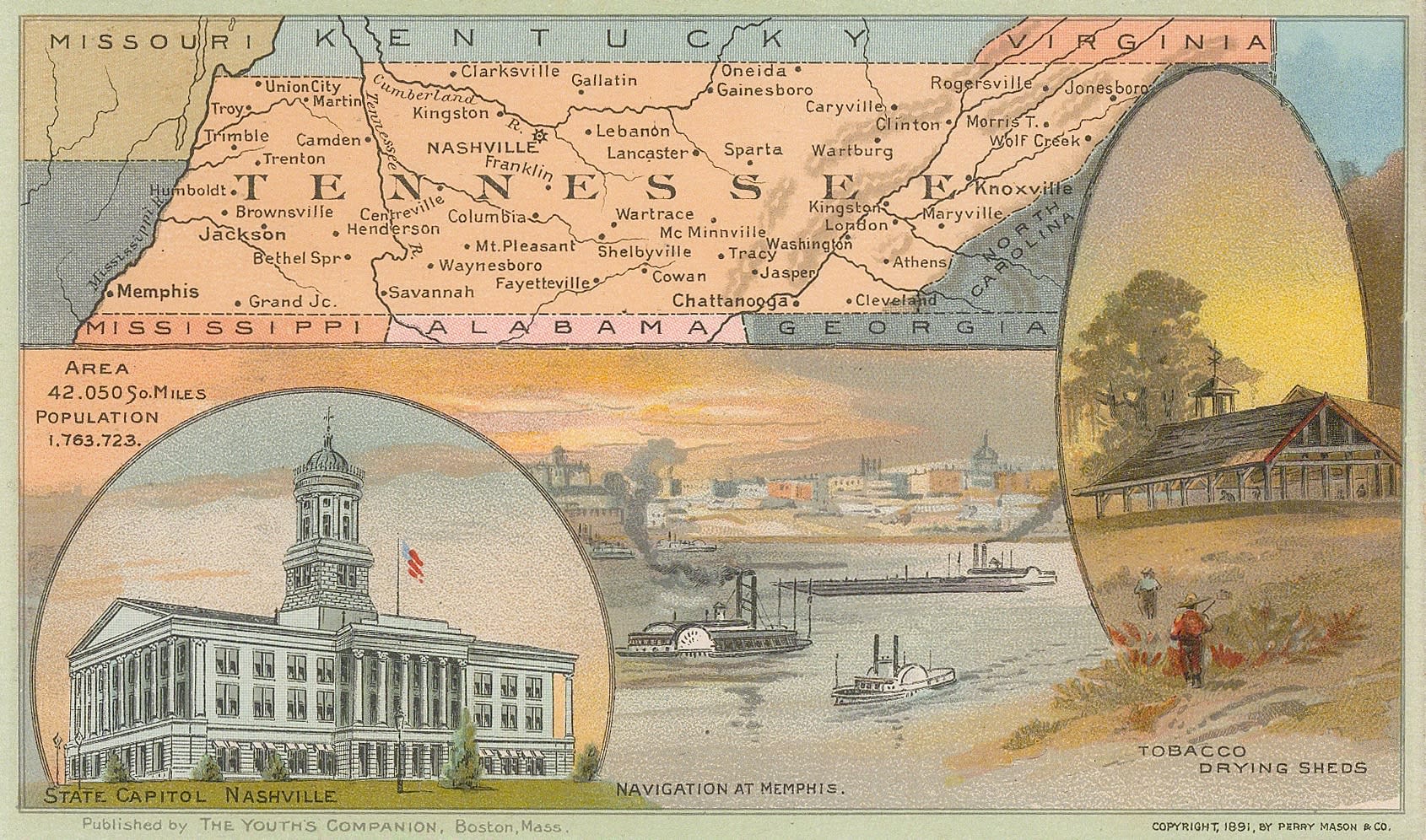 Perry Mason & Co., Tennessee, 1891 | The Map House