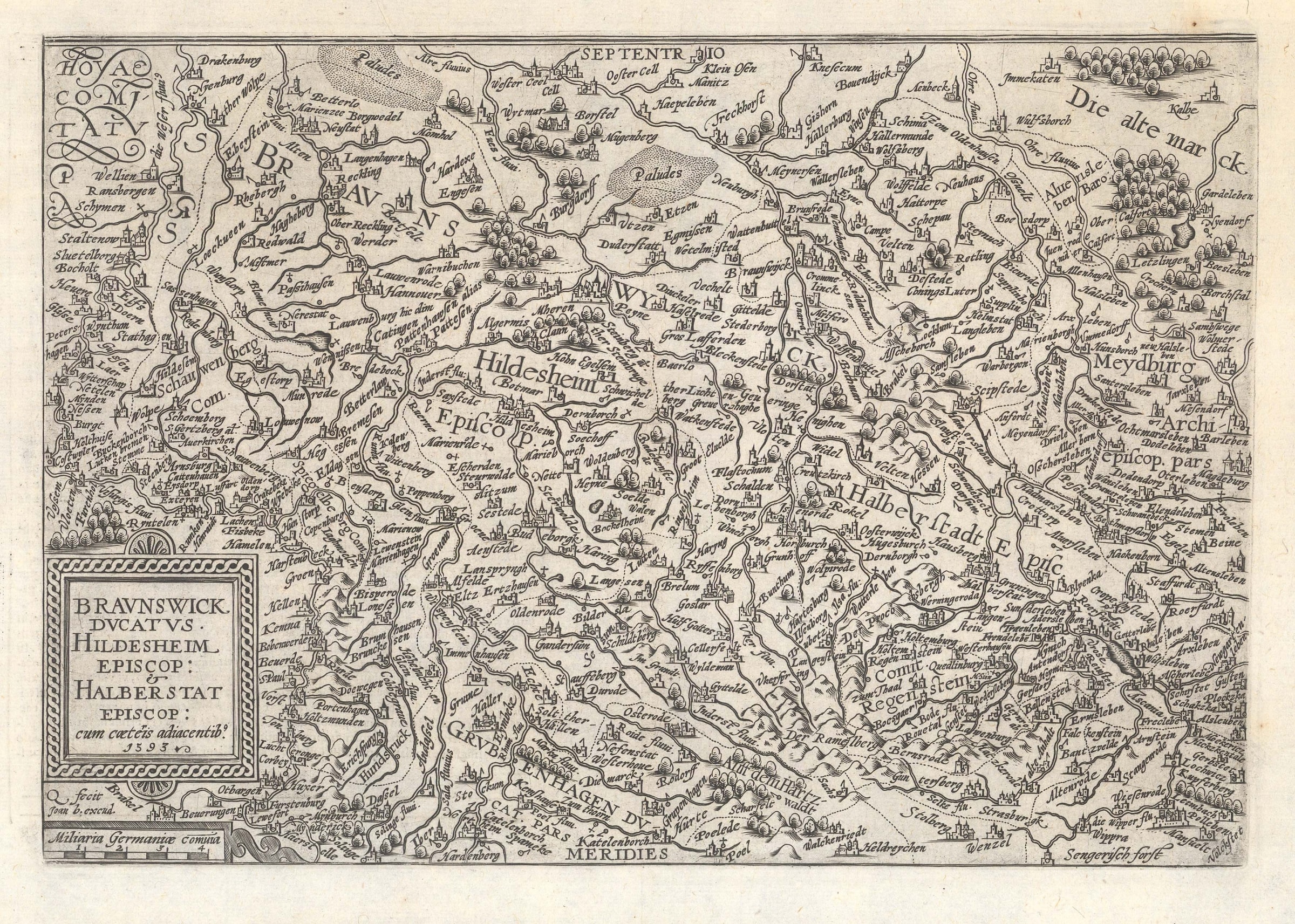 Matthias Quad, Duchy of Brunswick, 1609 | The Map House