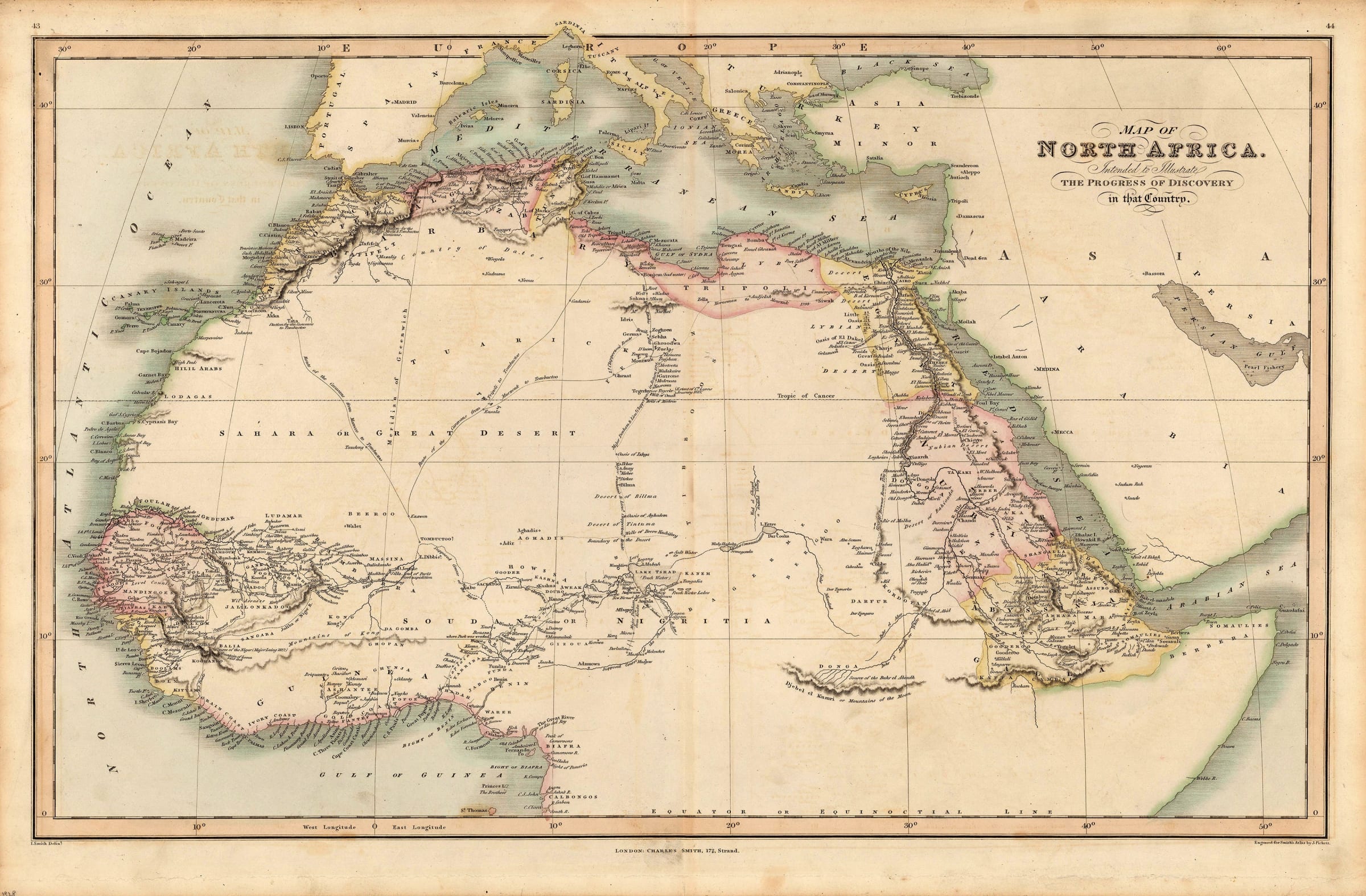 Charles Smith, Map of North Africa Intended to Illustrate the Progress ...