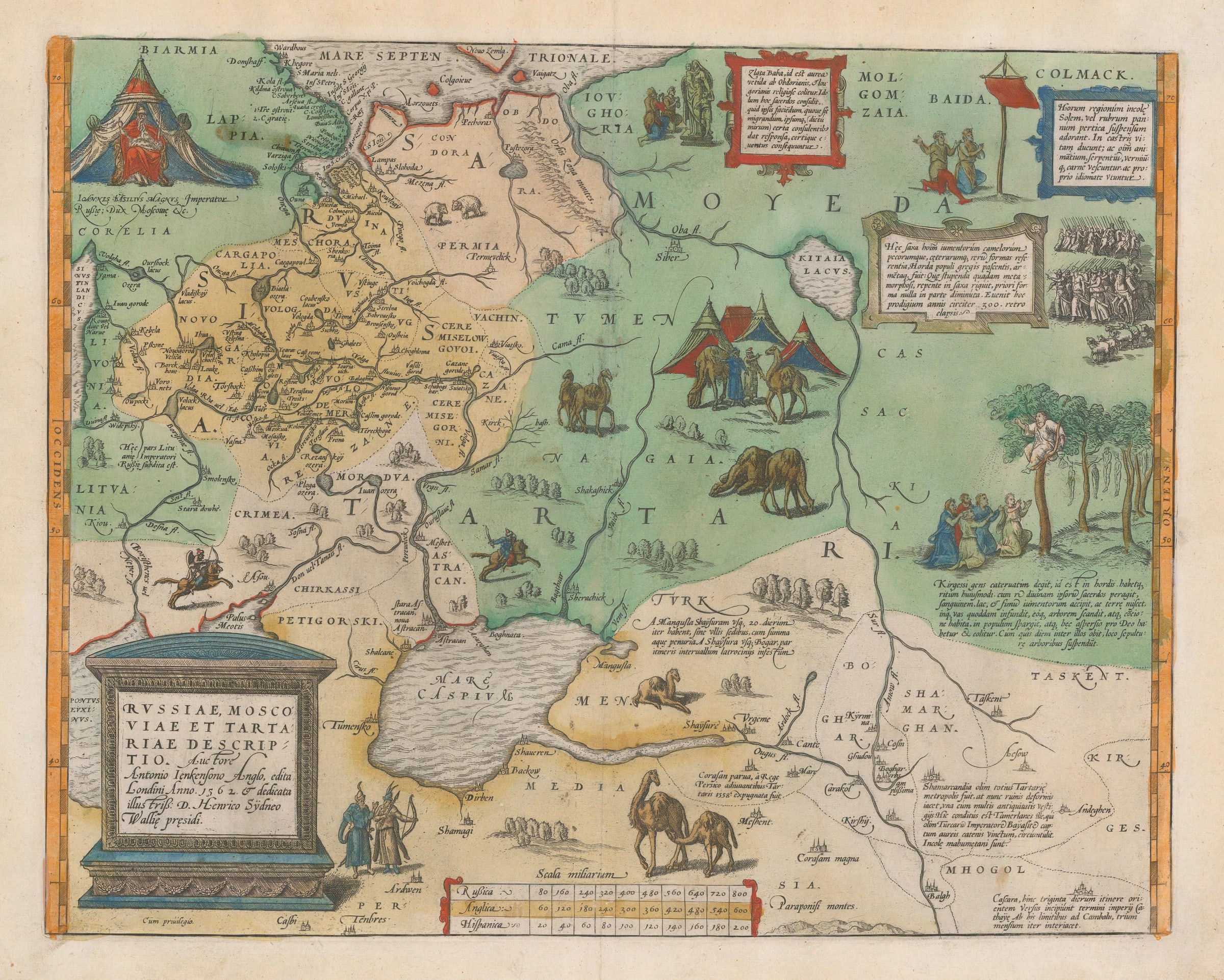 Abraham Ortelius, Russia, Muscovy and Tartary, 1575 | The Map House