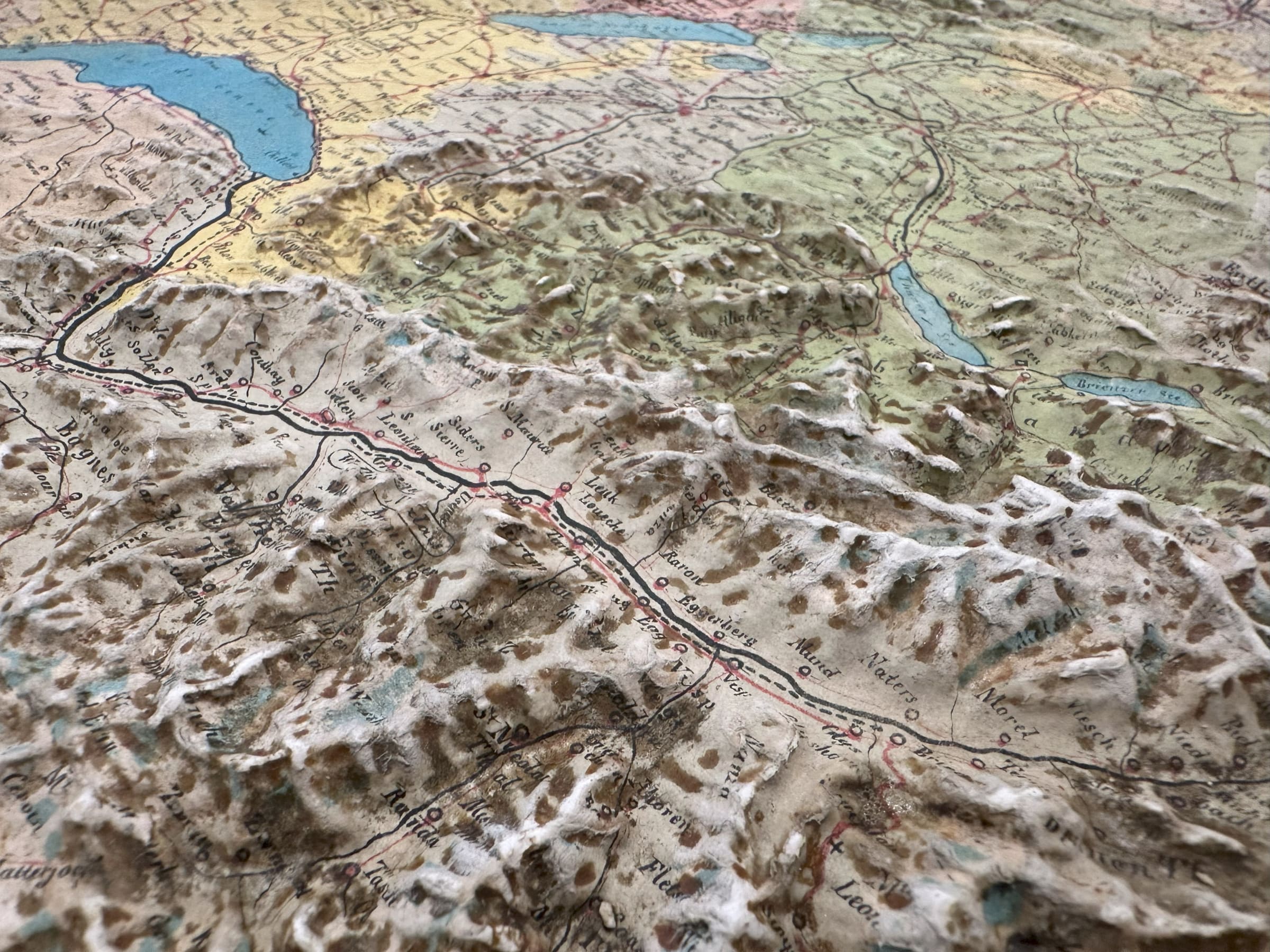 Edouard Beck, 3D Relief Map of Switzerland, 1874 | The Map House