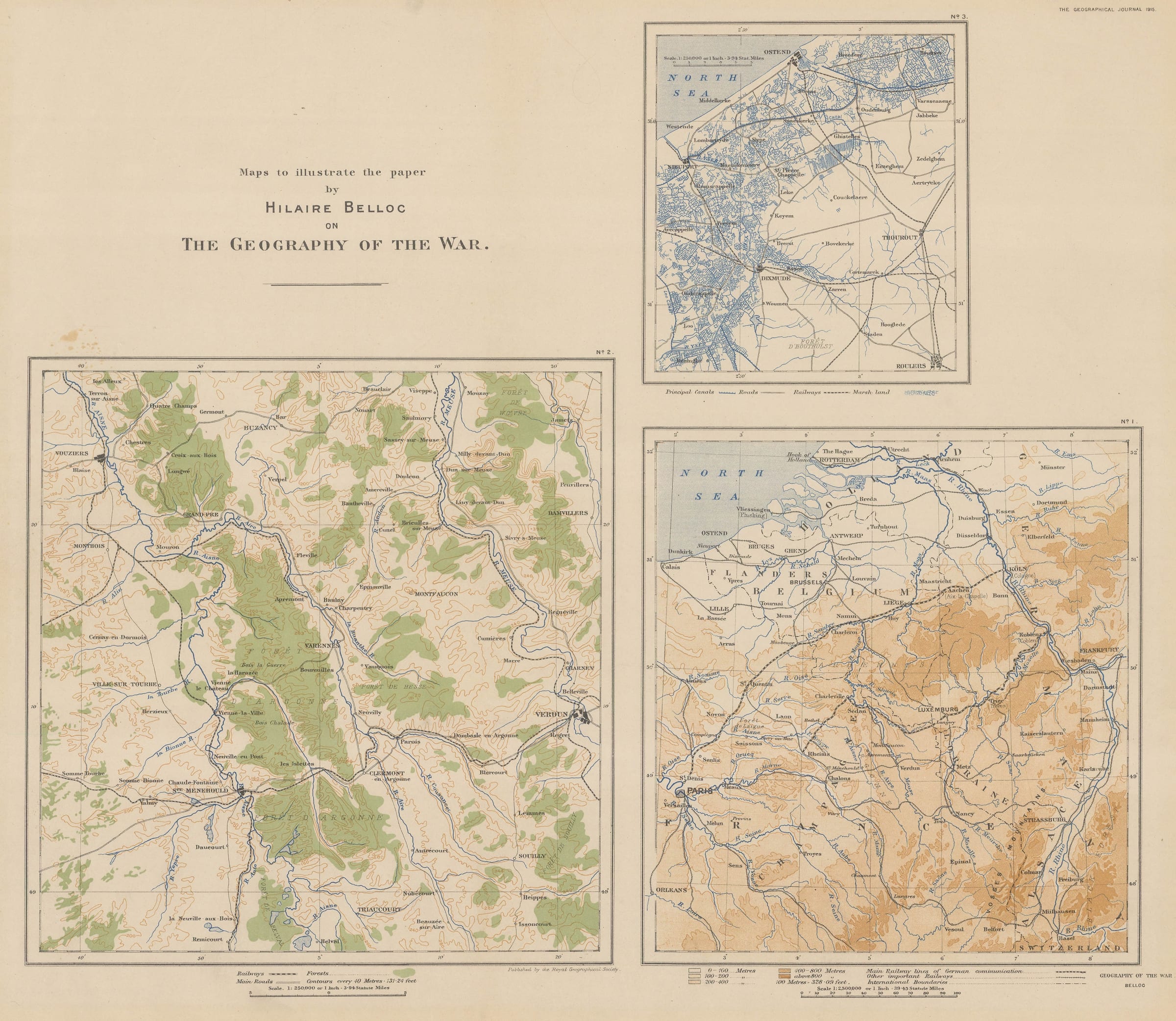 Royal Geographical Society (RGS), The Geography of the War, 1915 | The ...