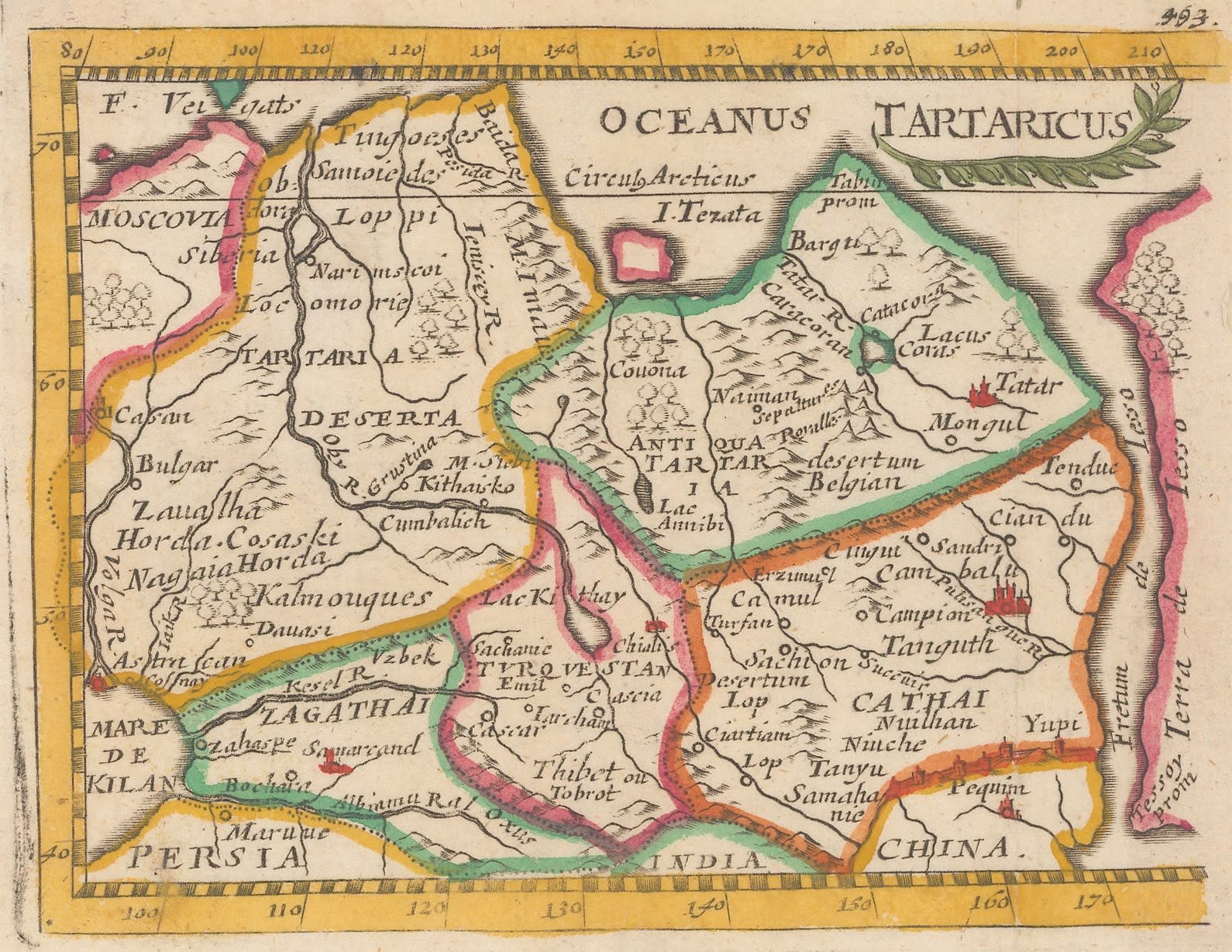 Pierre Duval, Tartary, 1694 | The Map House