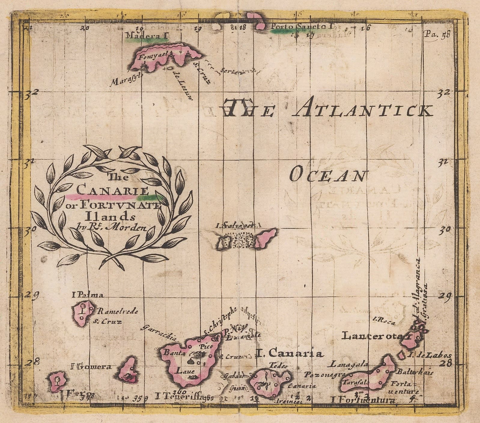 Robert Morden, Canary Islands and Madeira, 1688 | The Map House