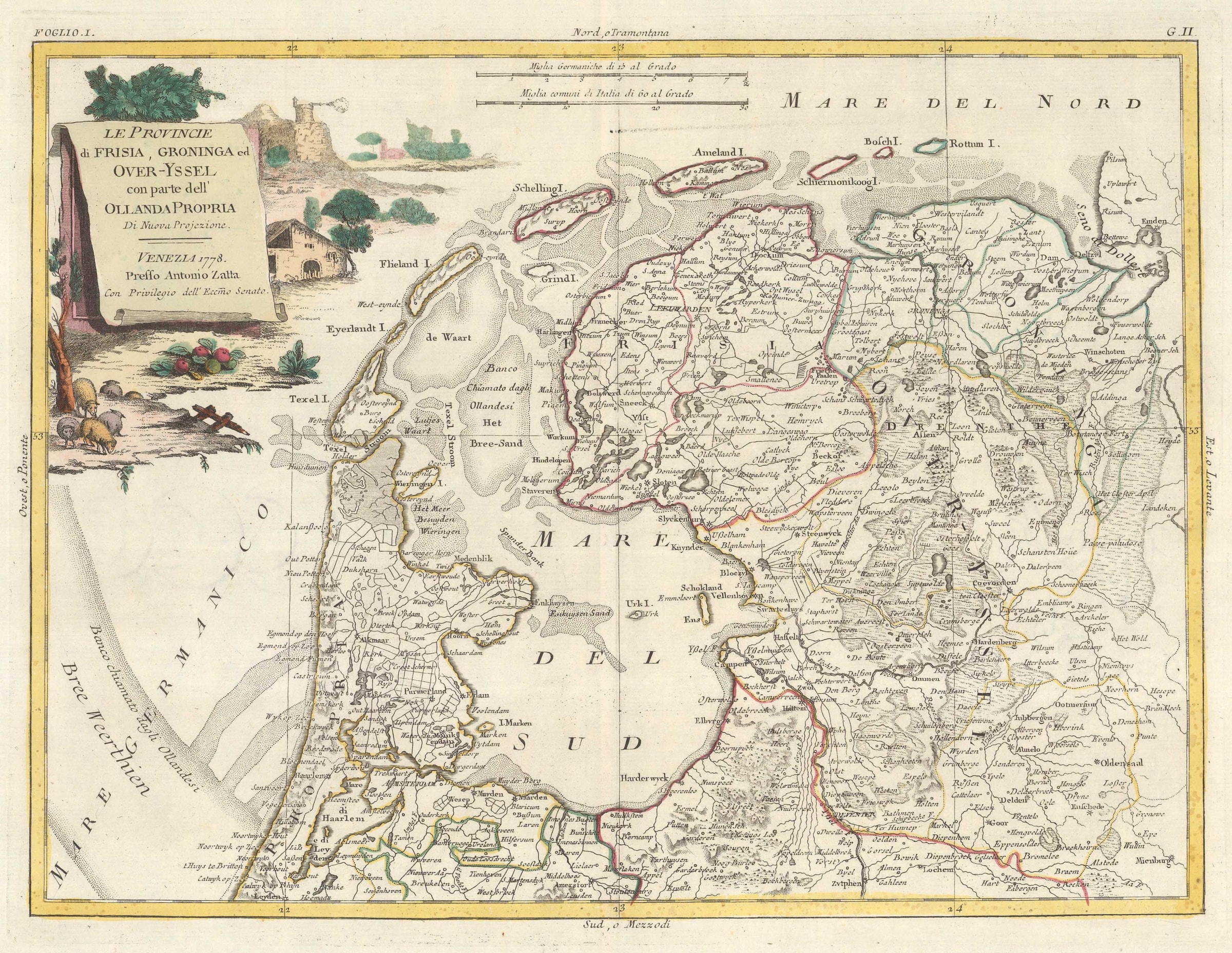 Antonio Zatta, Northern Netherlands, 1778 | The Map House