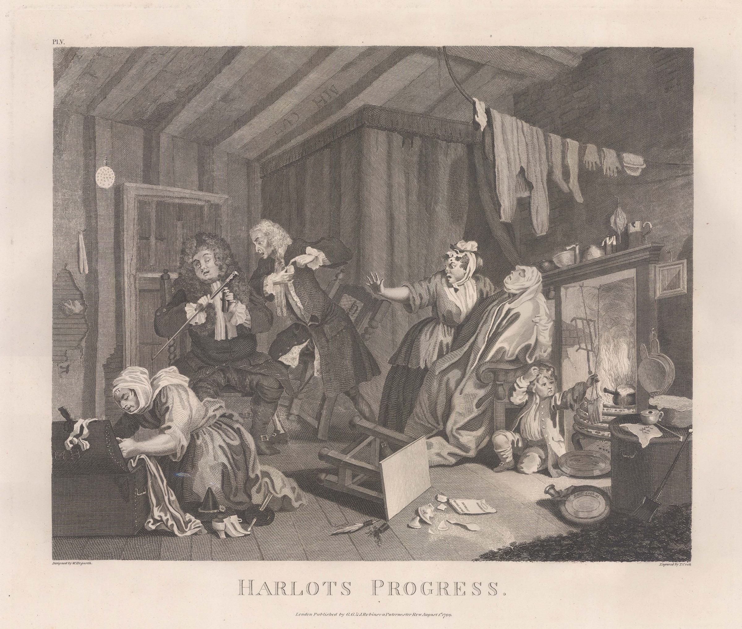 William Hogarth, Hogarth - Harlot's Progress, 1798 | The Map House