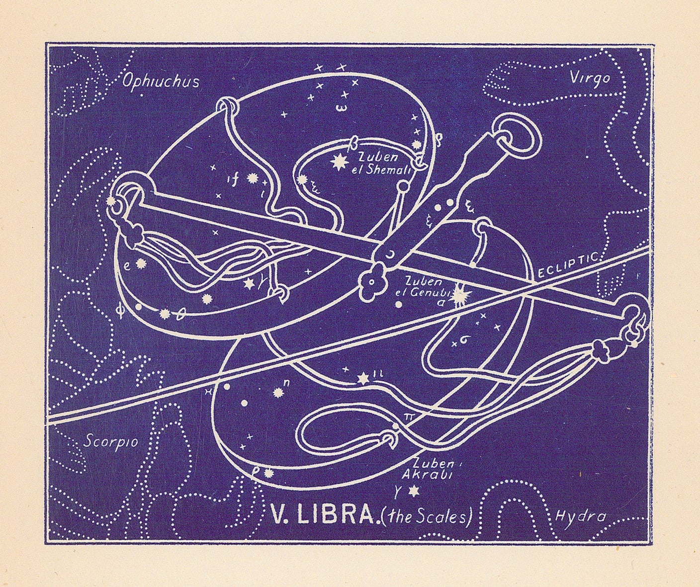 Ethelbert William Bullinger, V. Libra (The Scales), 1954 | The Map House