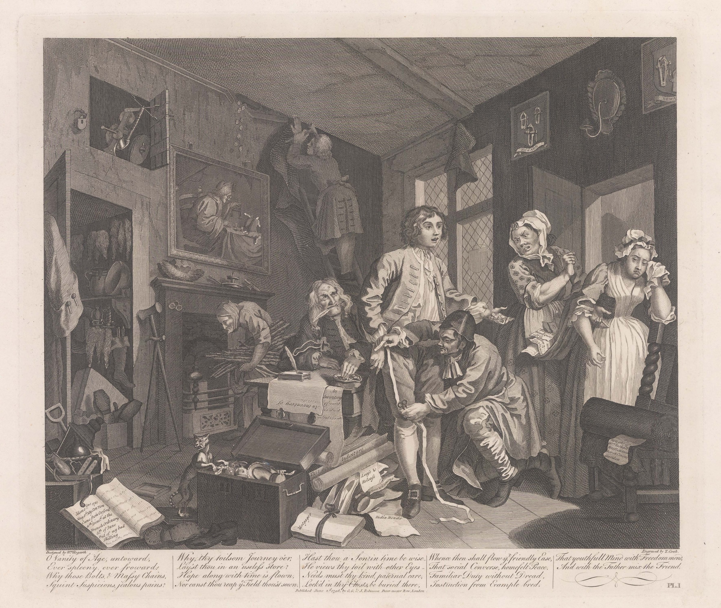 William Hogarth, Hogarth - Rake's Progress, 1800 c. | The Map House