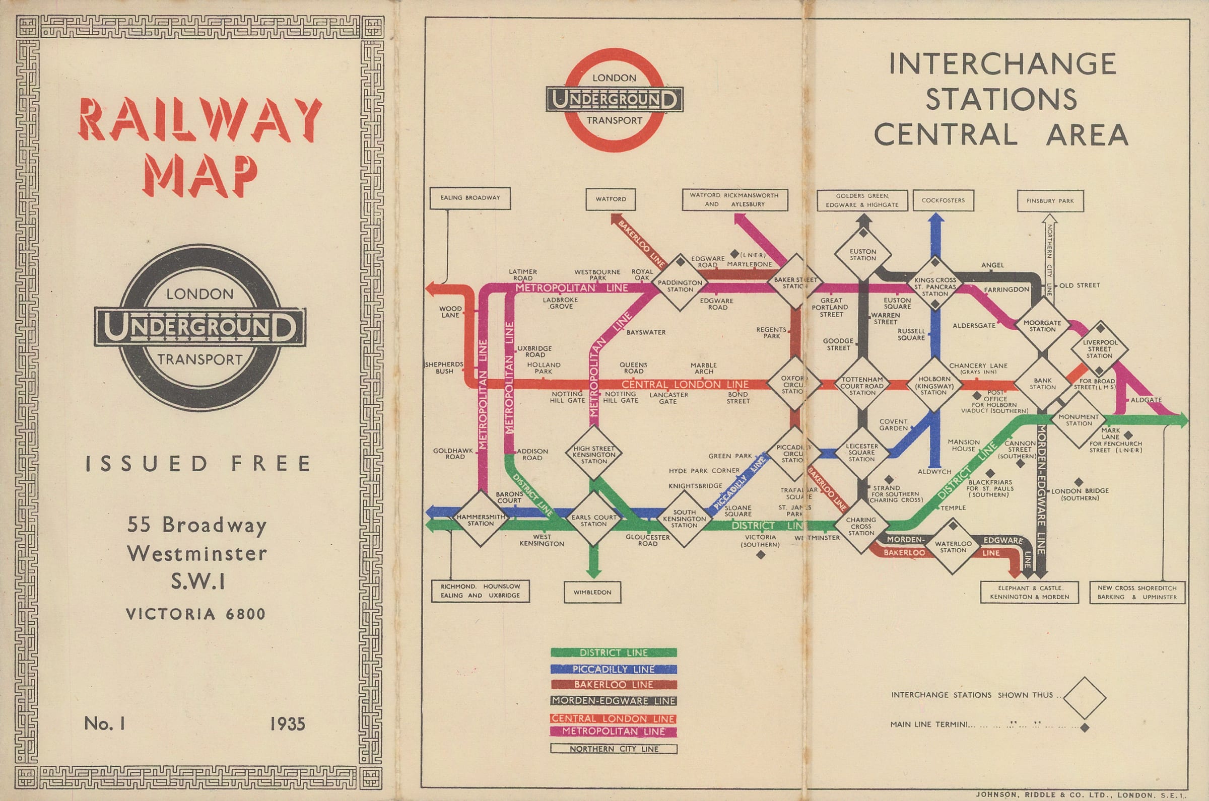 Harry Beck, London Underground Map, 1935 | The Map House
