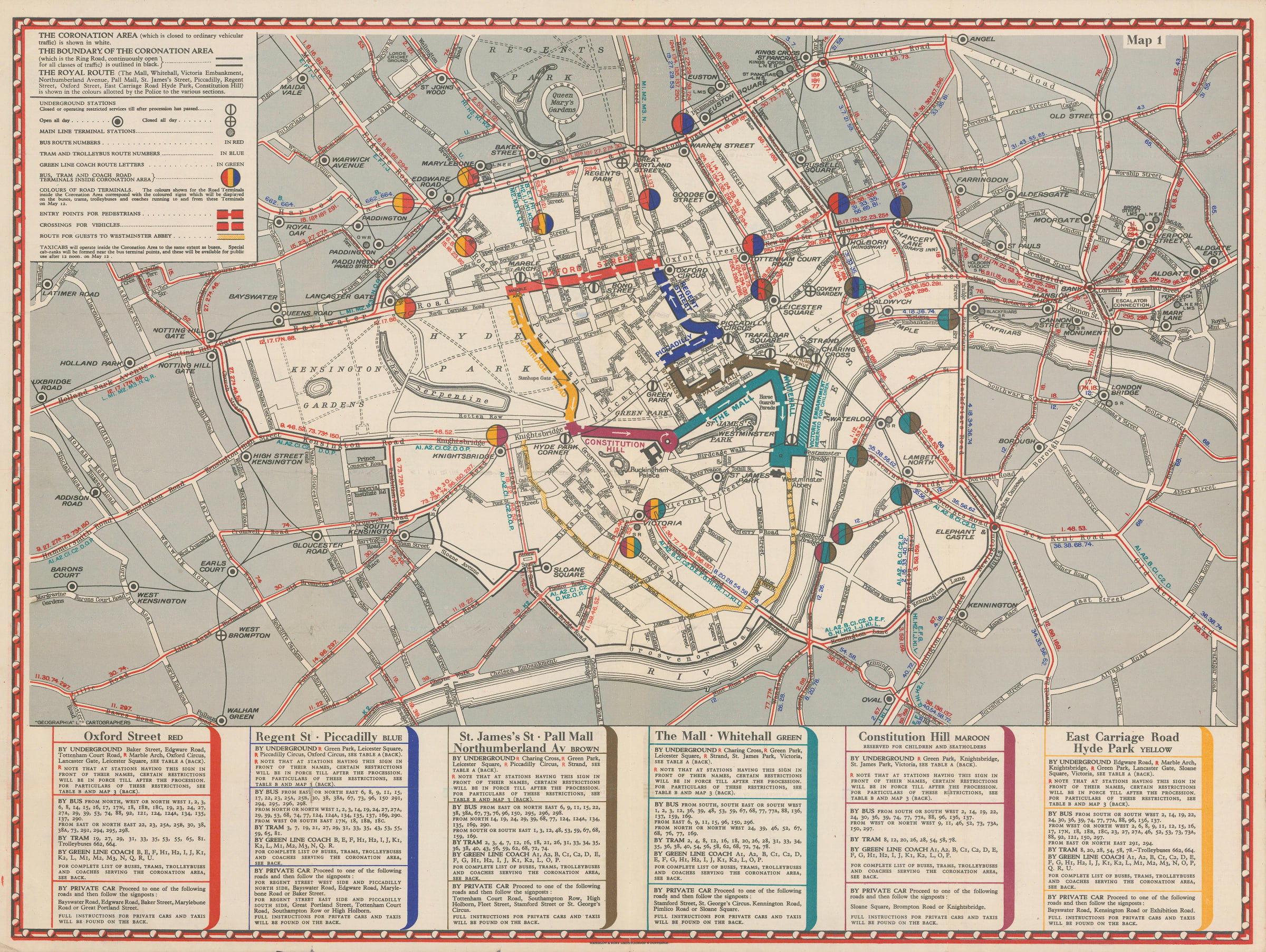 Geographia Ltd., The Coronation Area, 1937 | The Map House