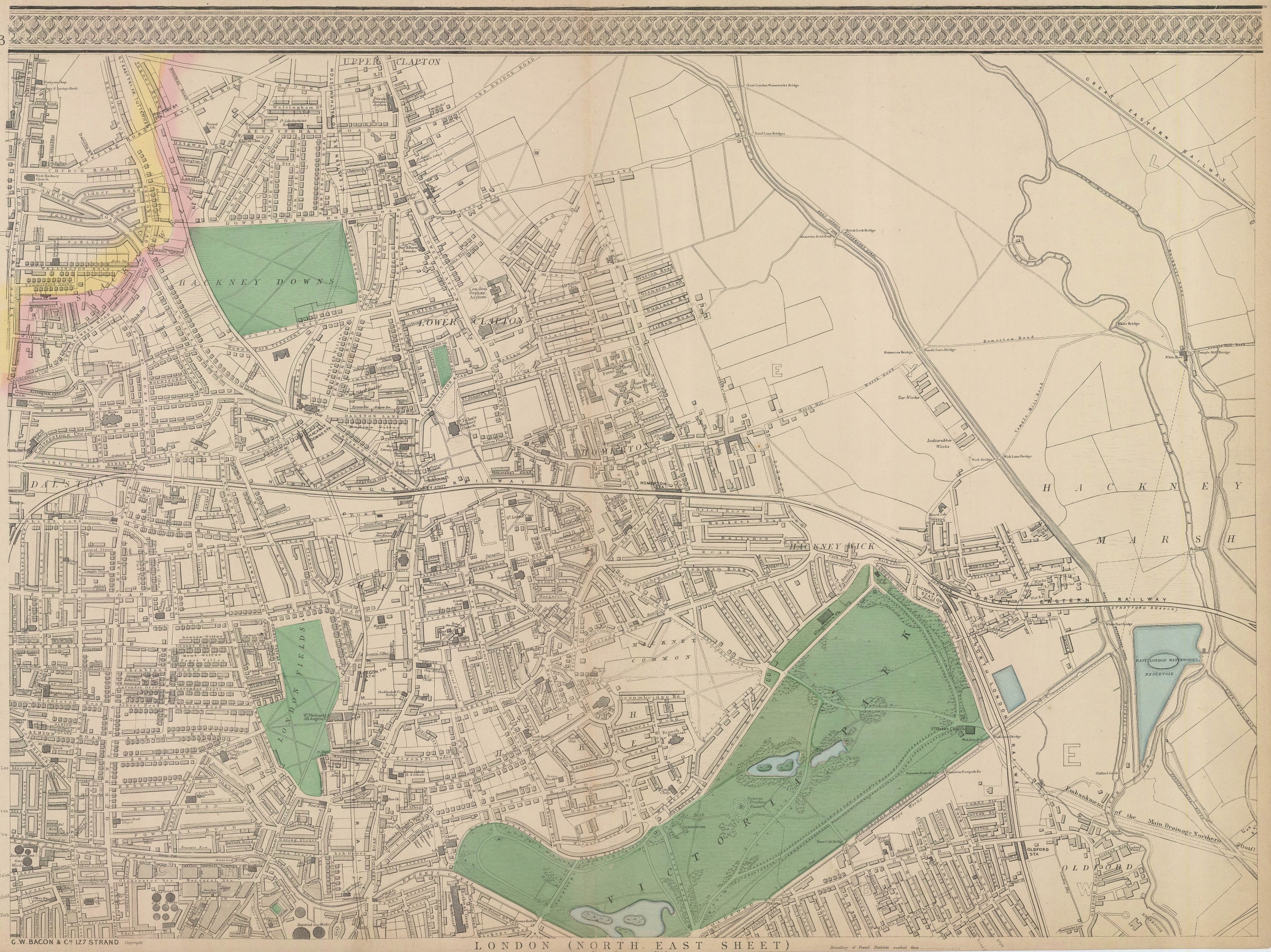 George W. Bacon, Victoria Park, Hackney, Dalston & London Fields, 1880 ...