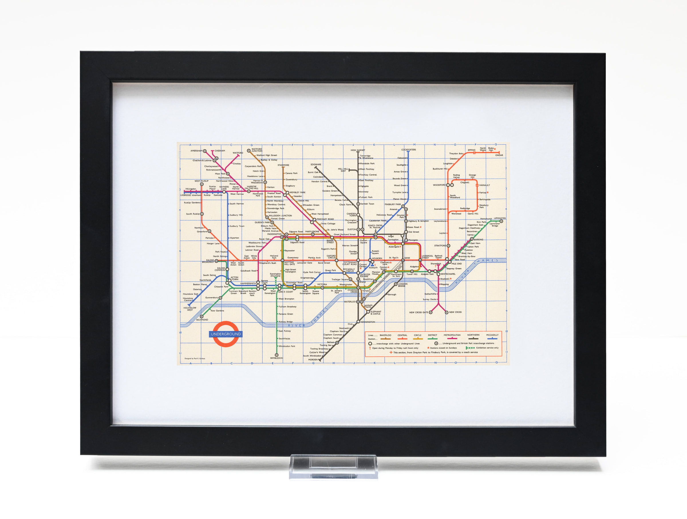 Paul E. Garbutt, London Underground Map, 1968 | The Map House