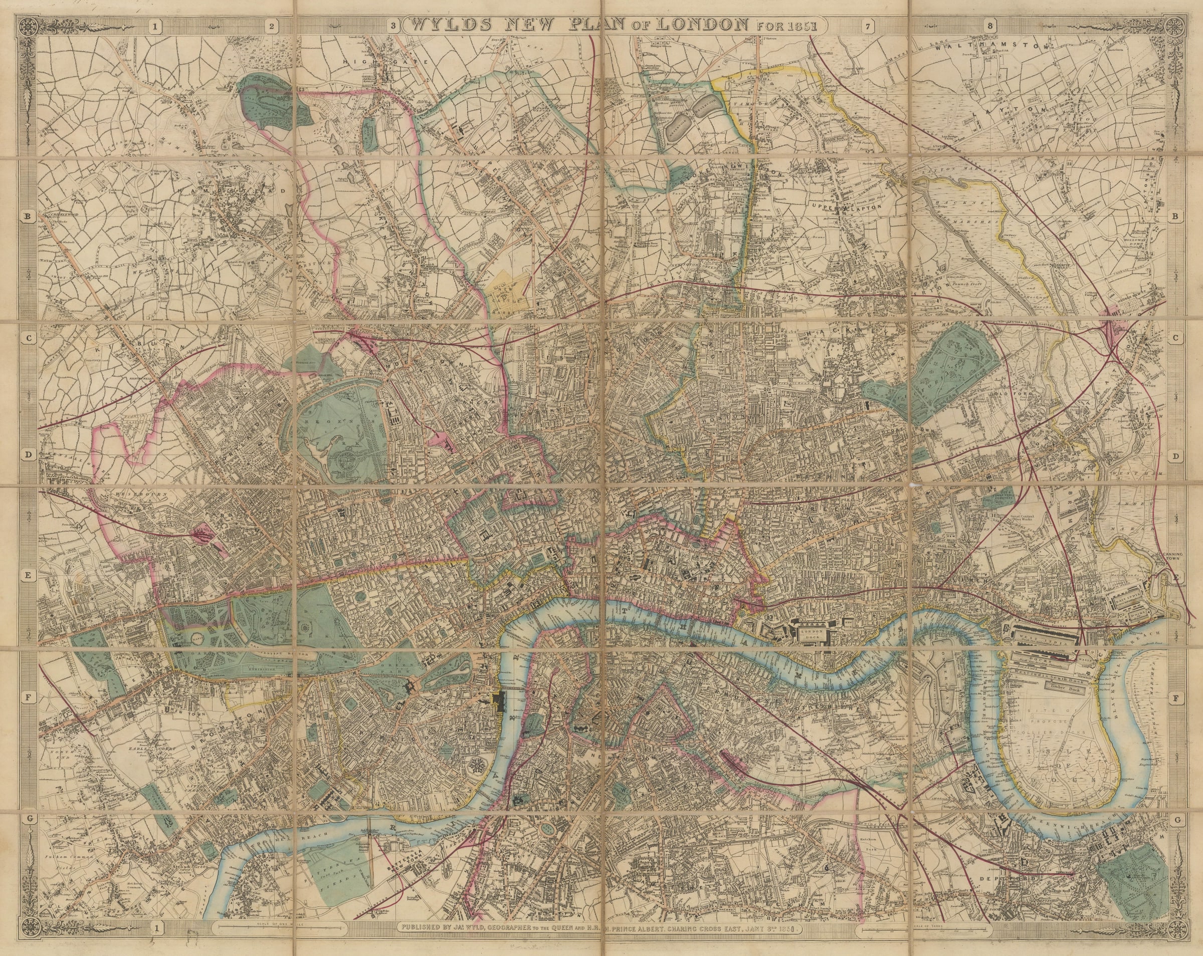 James Wyld, New Plan of London, 1851 | The Map House