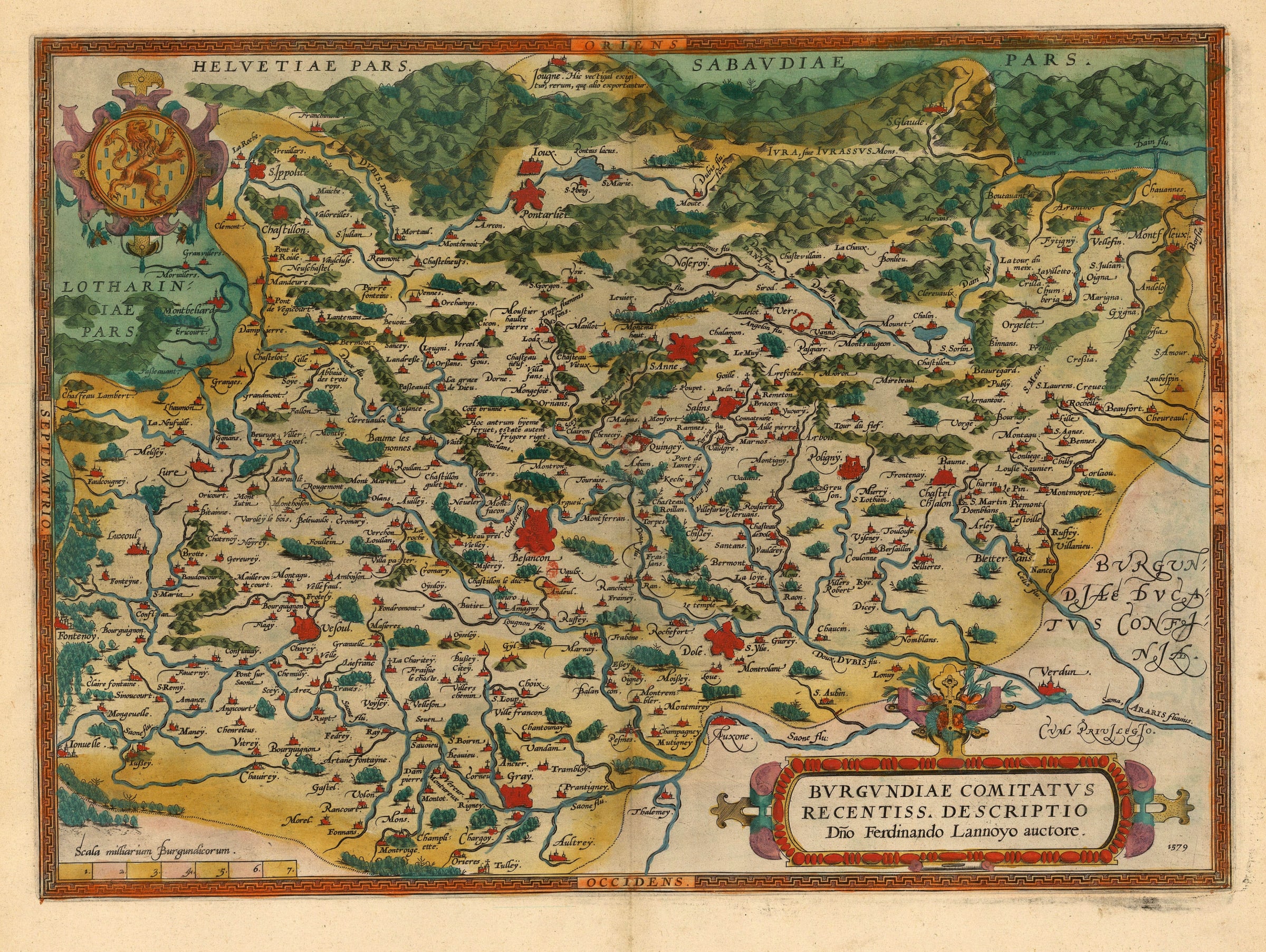 Abraham Ortelius, Burgundy, 1592 | The Map House