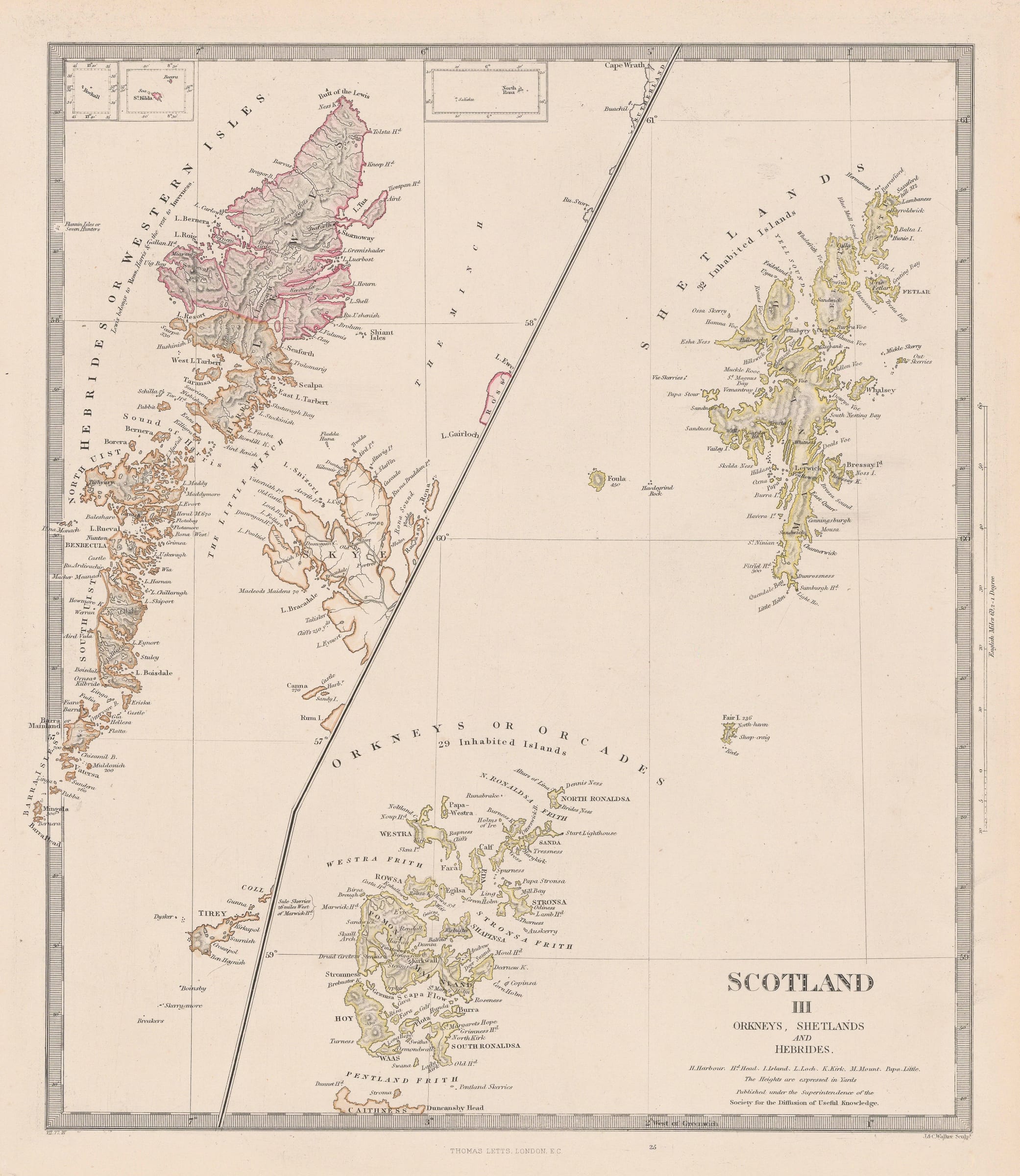 Letts & Son, Orkney, Shetland & Hebrides, 1880 (c.) | The Map House