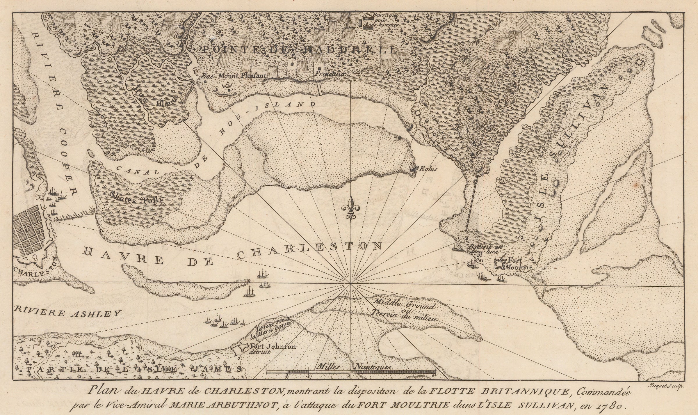 David Ramsay, Plan of the Siege of Charleston, 1789 | The Map House