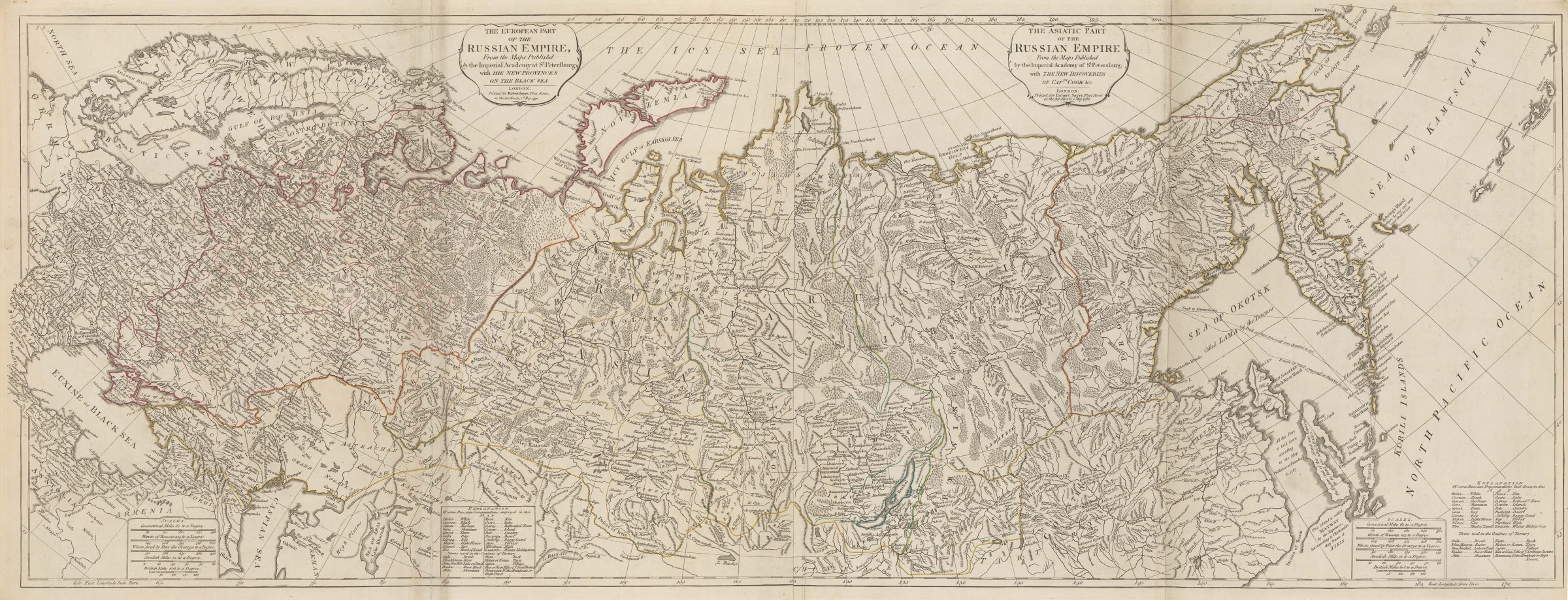 Robert Sayer, Russian Empire, 1790 | The Map House