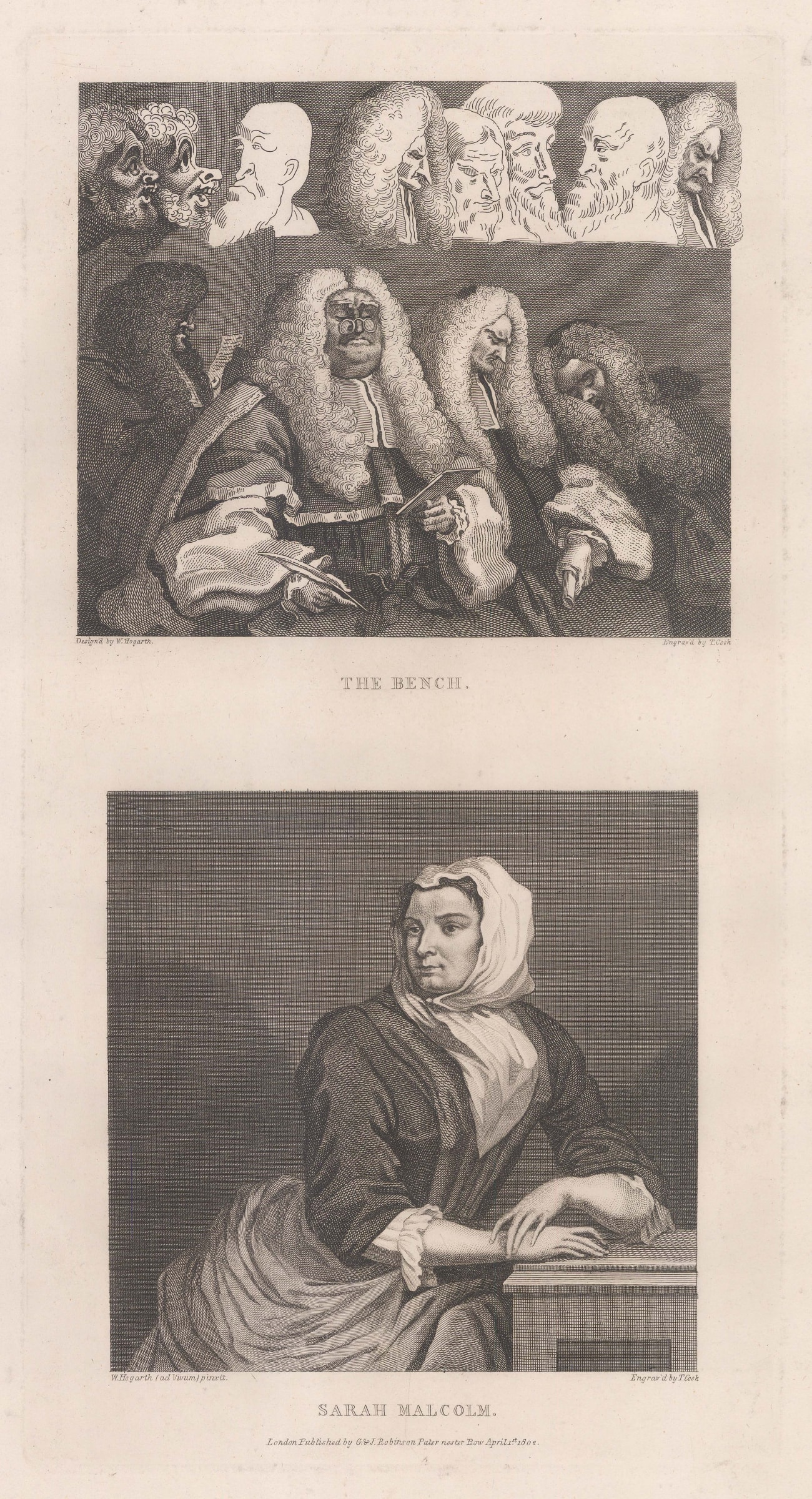 William Hogarth, London - Hogarth - Sarah Malcolm and The Bench, 1802 ...
