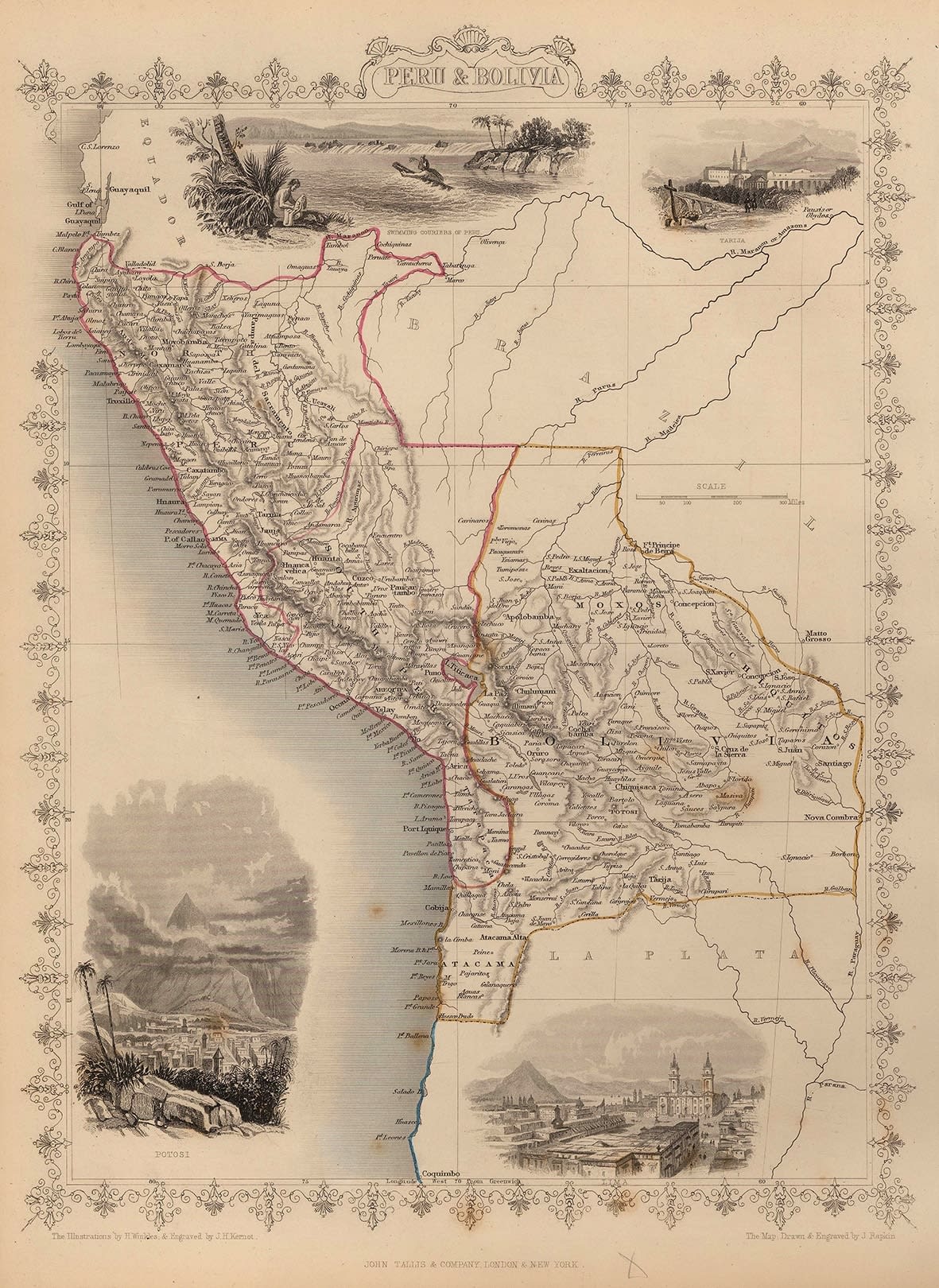 John Tallis, Peru and Bolivia, 1851 | The Map House