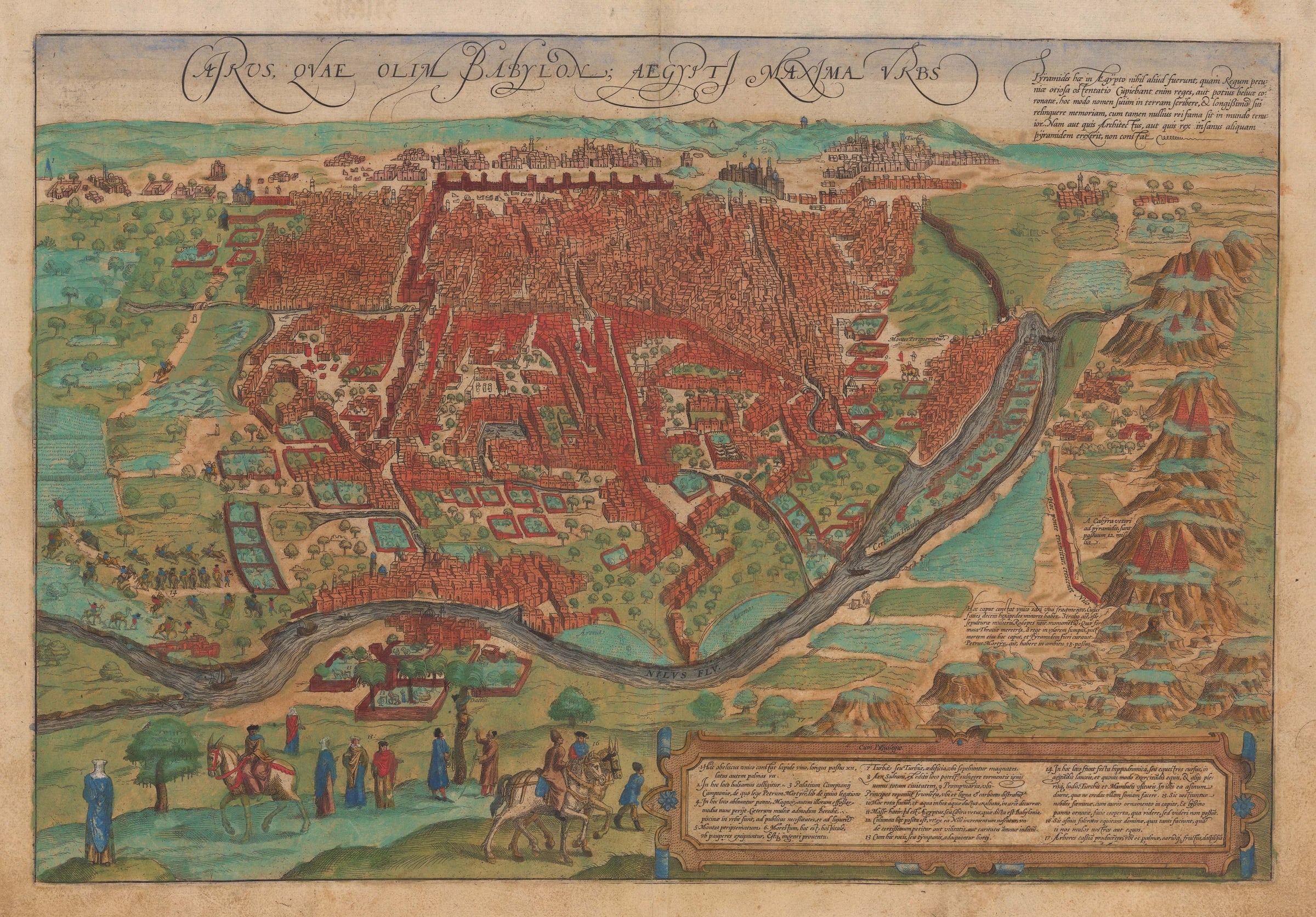 Georg Braun & Frans Hogenberg, Cairo, 1572 | The Map House