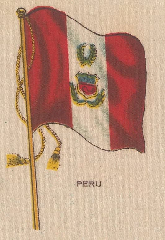 Cigarette Cards, Flags - Peru, 1910 c. | The Map House