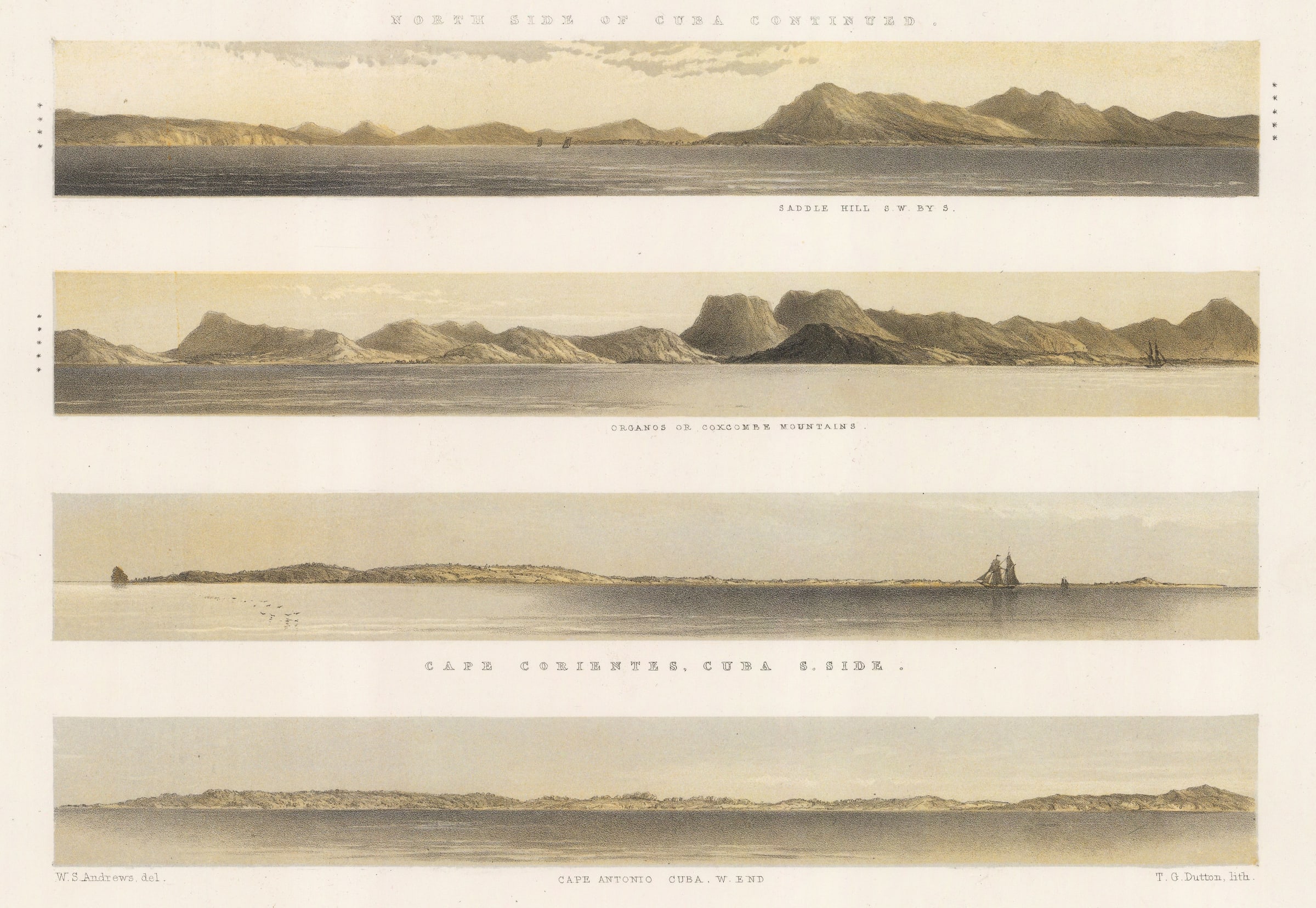 Capt. W. S. Andrews, Cuba - Coastal Profile of the North, 1860 | The ...