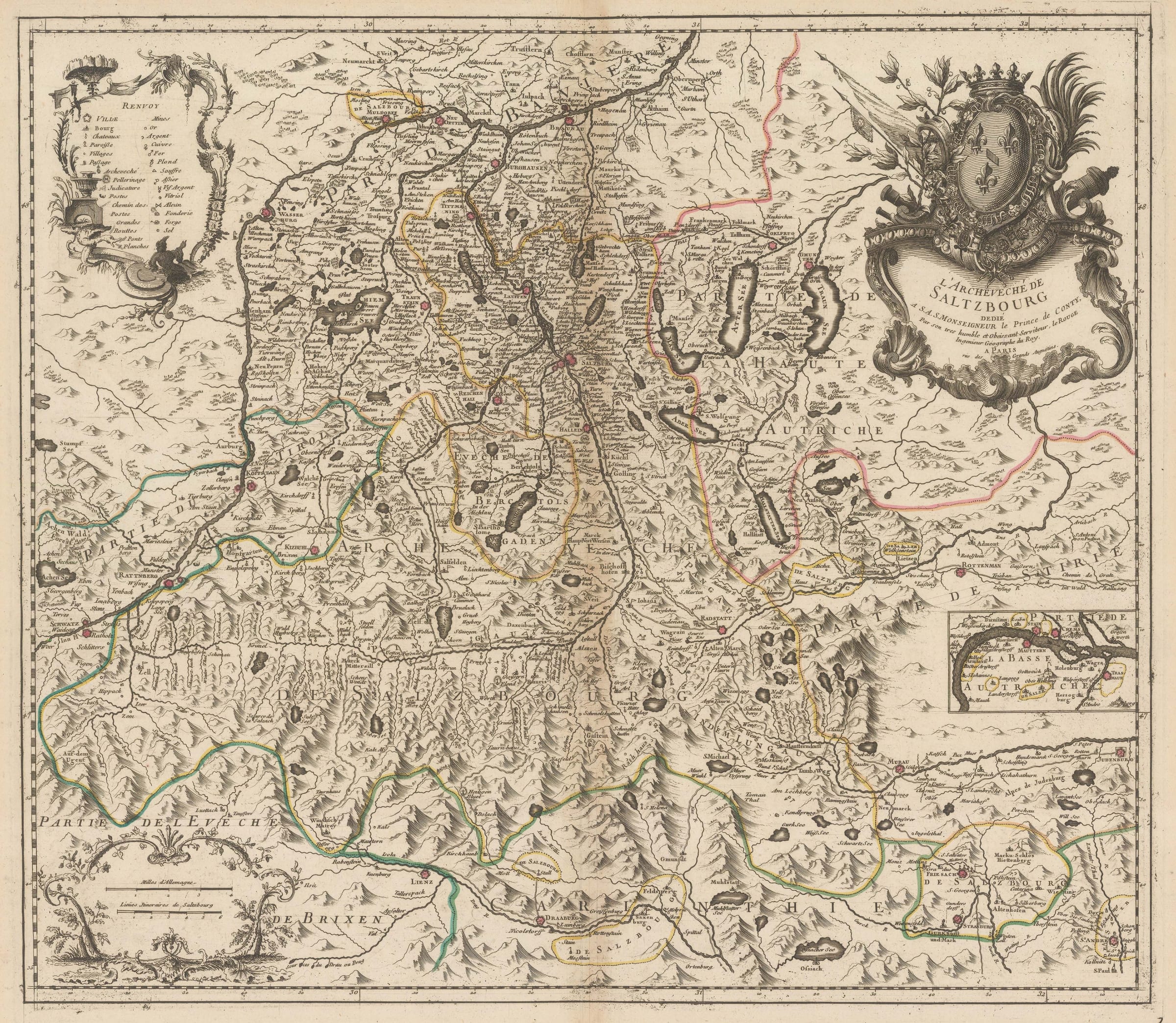Georges-Louis Le Rouge, Salzburg, 1740 c. | The Map House