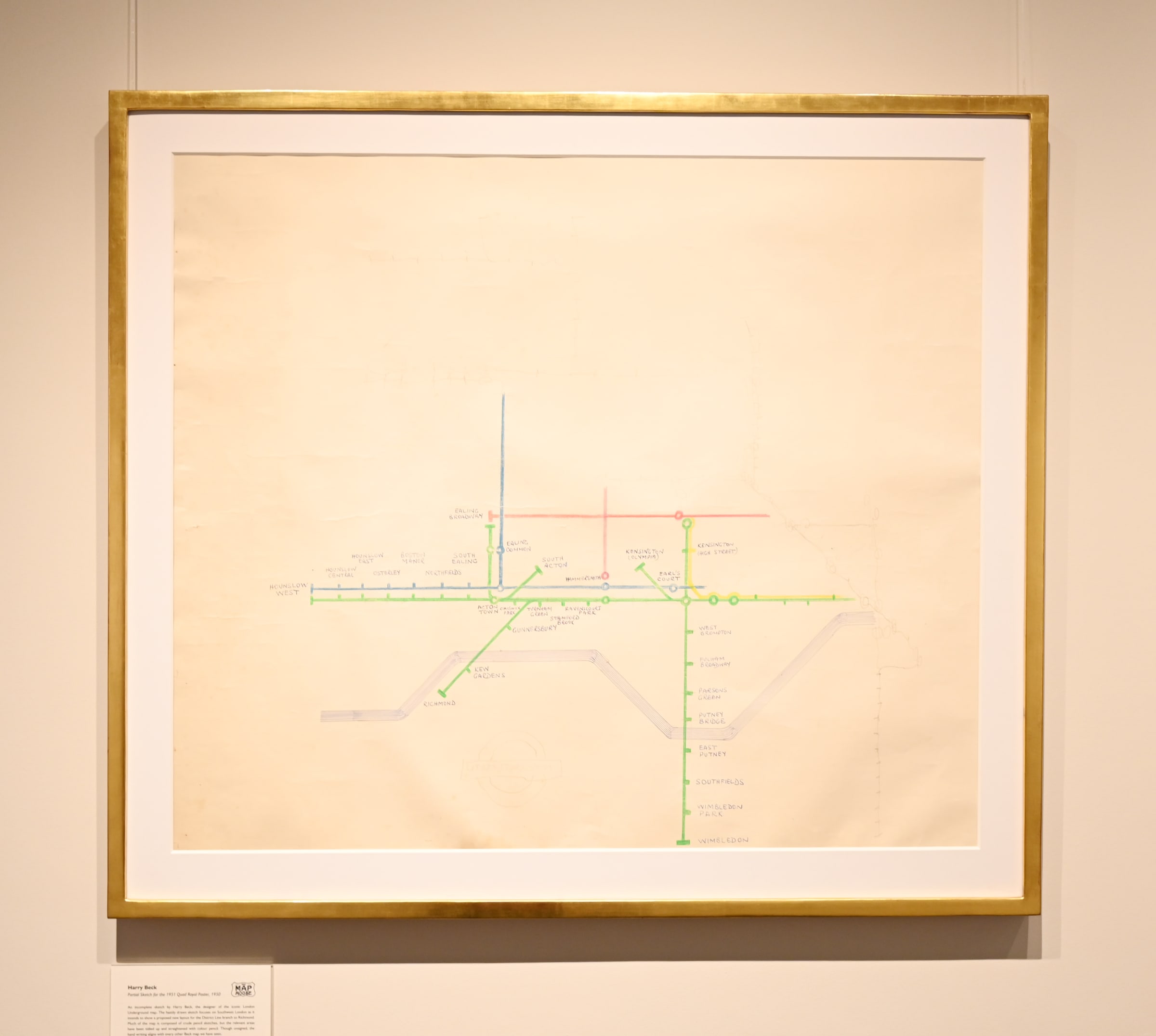 Harry Beck, Partial Sketch for the 1951 Quad Royal Poster, 1950 | The ...