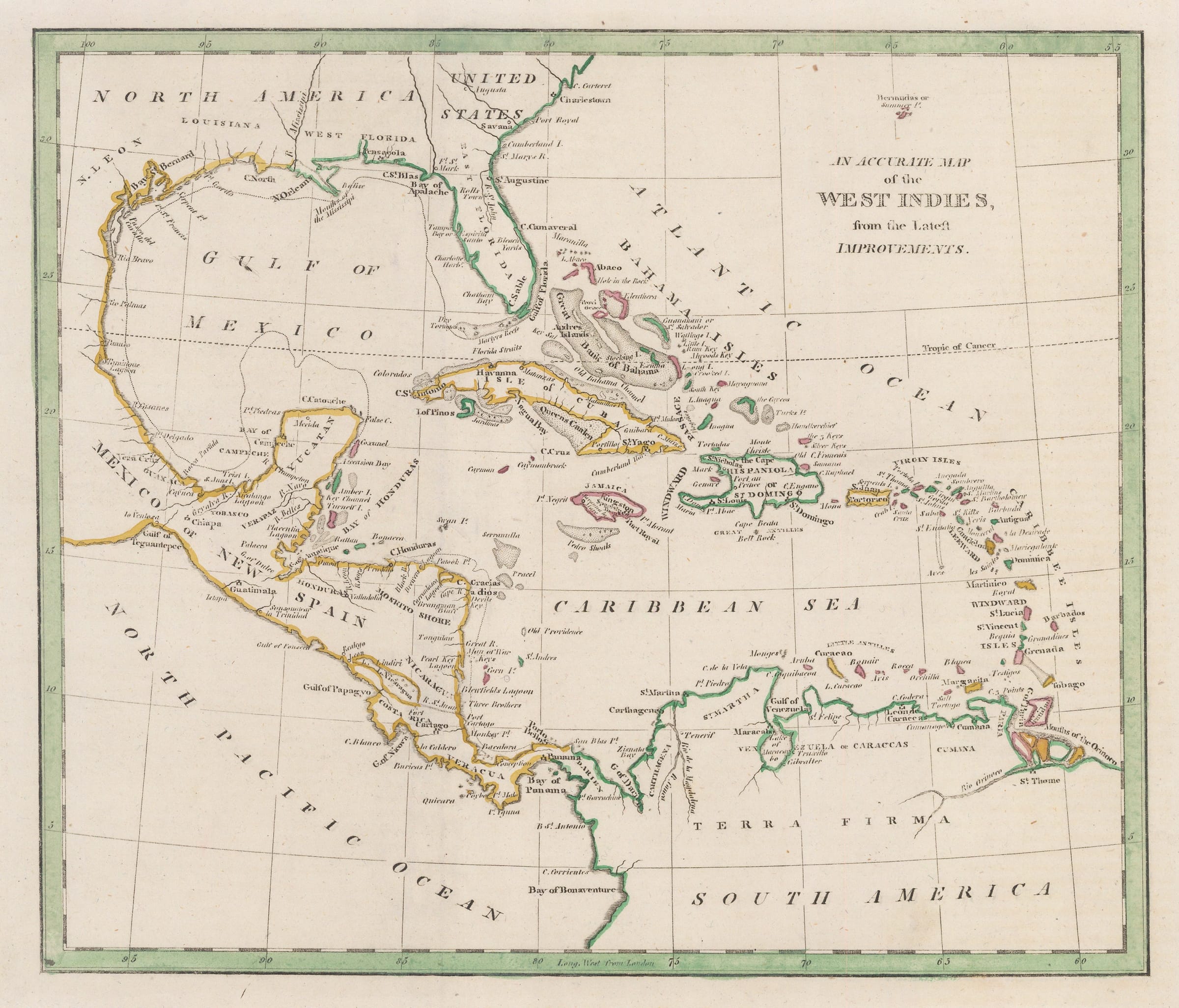 Rev'd. James Barclay, An Accurate Map of the West Indies, 1811 | The ... Rev'd. James Barclay, An Accurate Map of the West Indies, 1811 | The ...