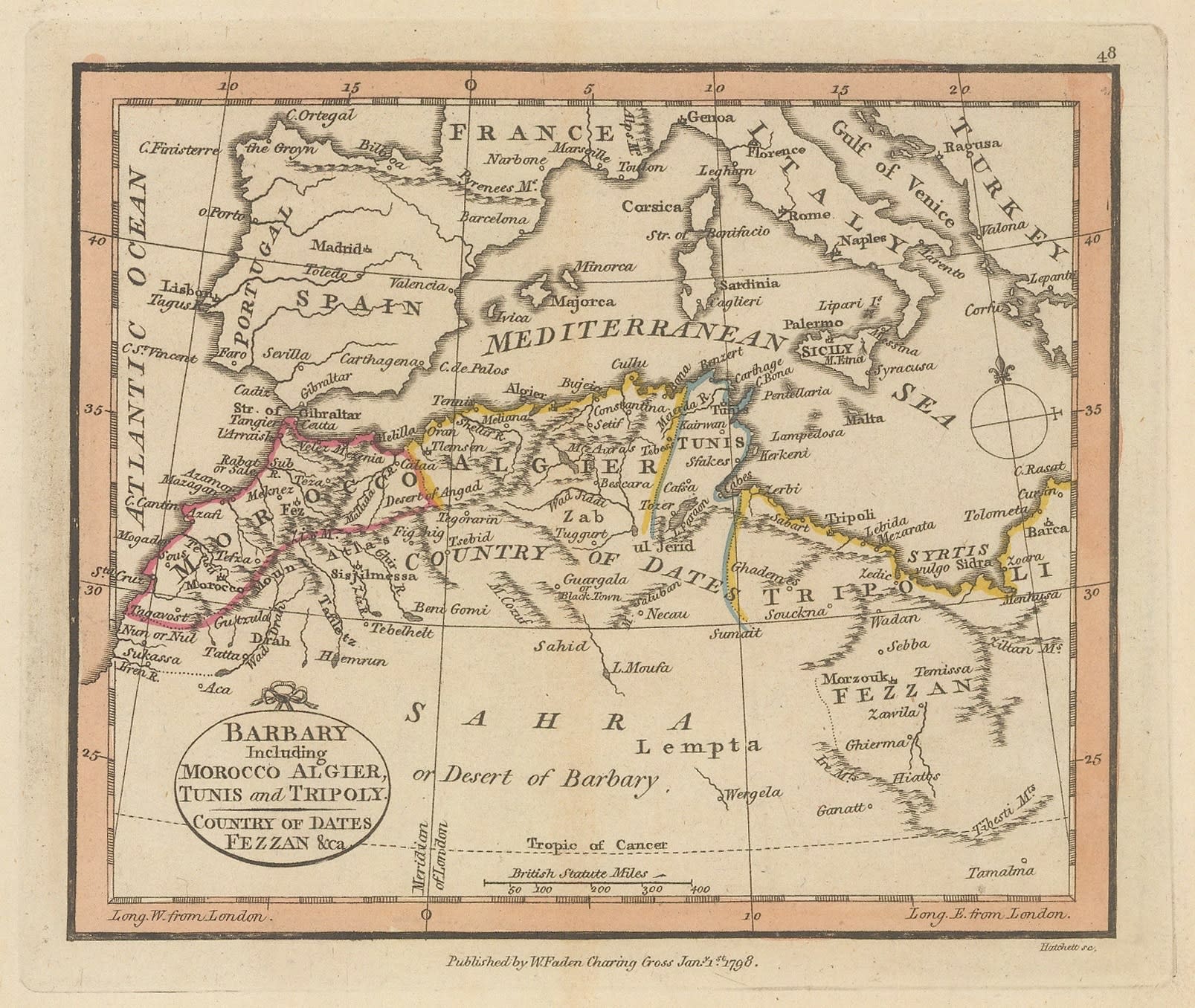 William Faden, North Africa from Morocco to Libya, 1798 | The Map House