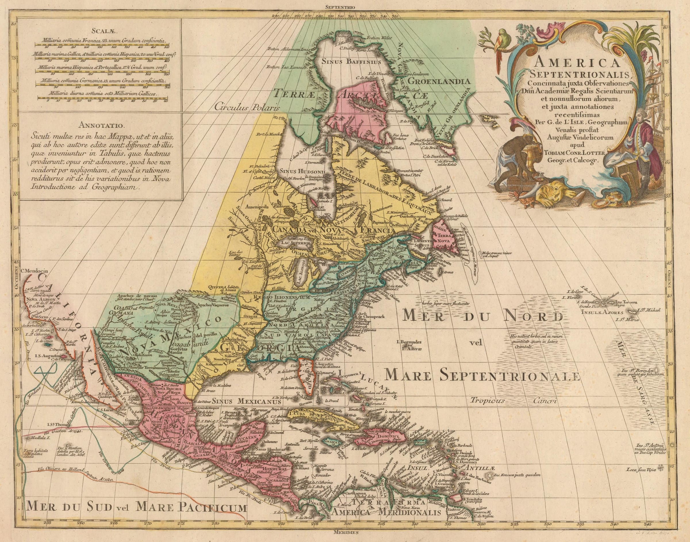 Tobias & Georg Lotter, North America, 1770 c. | The Map House
