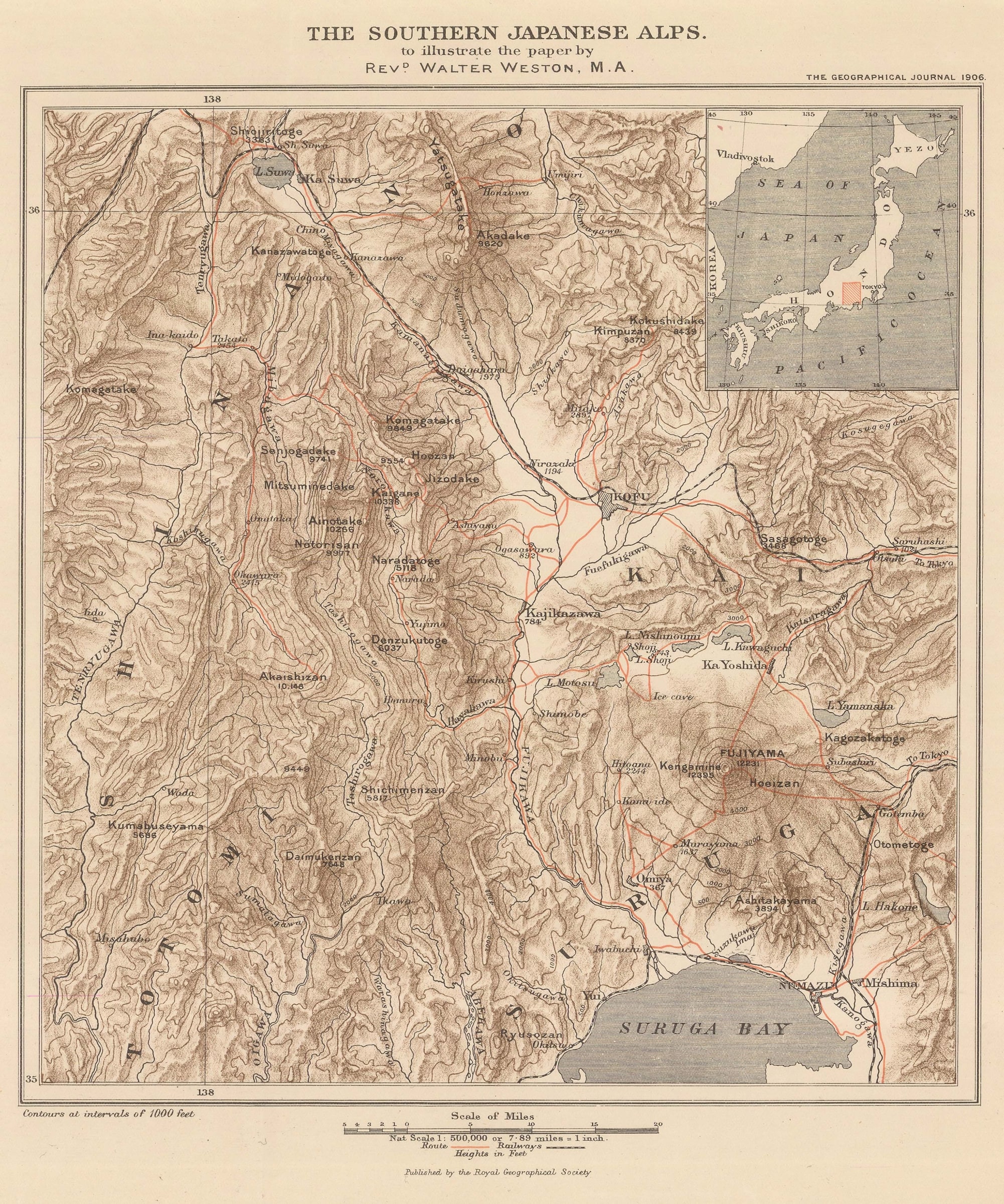 Royal Geographical Society (RGS), The Southern Japanese Alps, 1906 ...