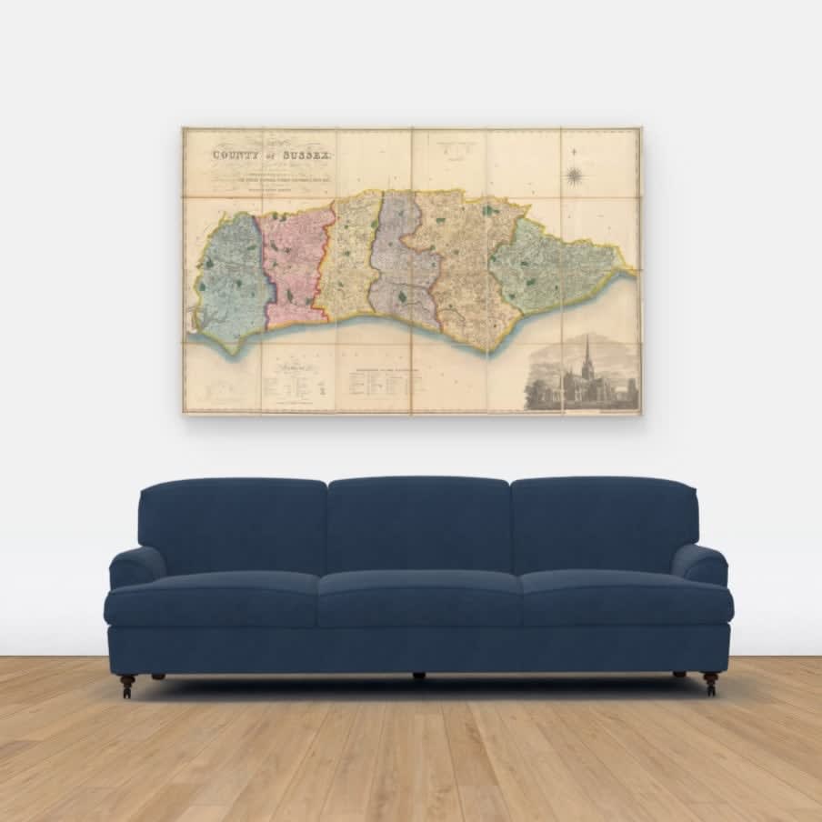 William Figg, Map of the County of Sussex, 1861 | The Map House