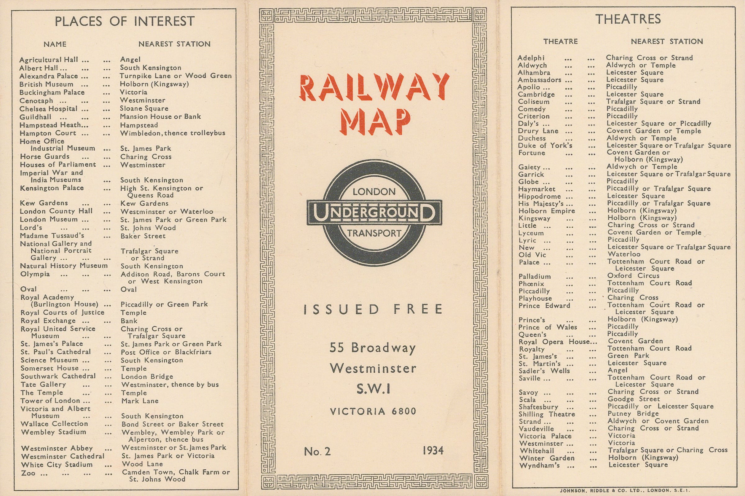 Harry Beck, London Underground Map, 1934 | The Map House
