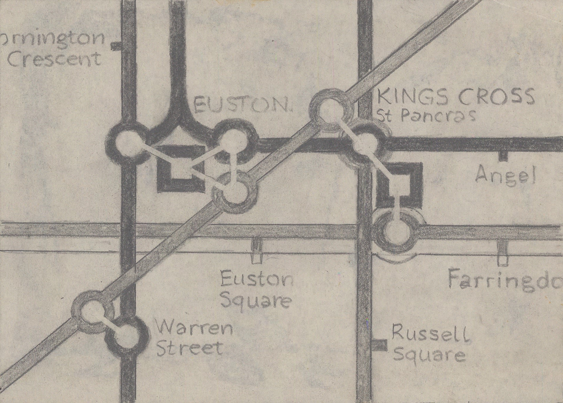 Harry Beck, Four Victoria Line Sketches, 1961 - 1964 | The Map House
