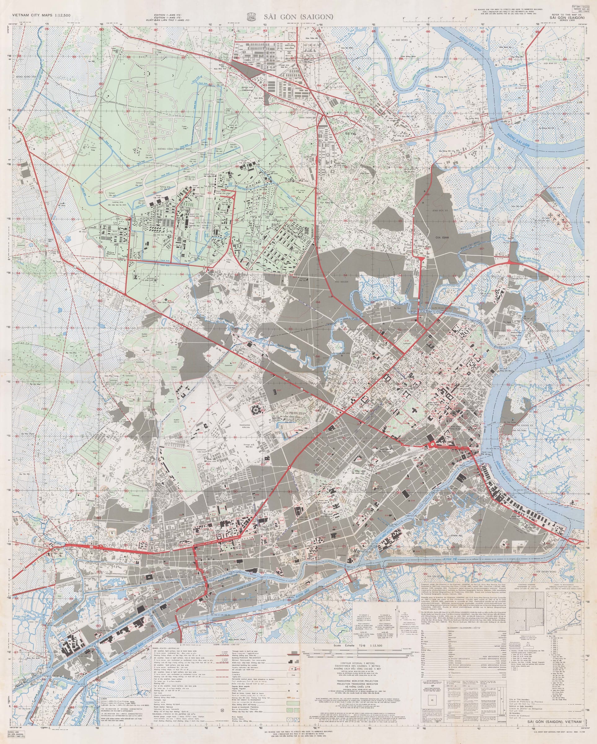 US Army, Ho Chi Minh City (Saigon), 1963 | The Map House