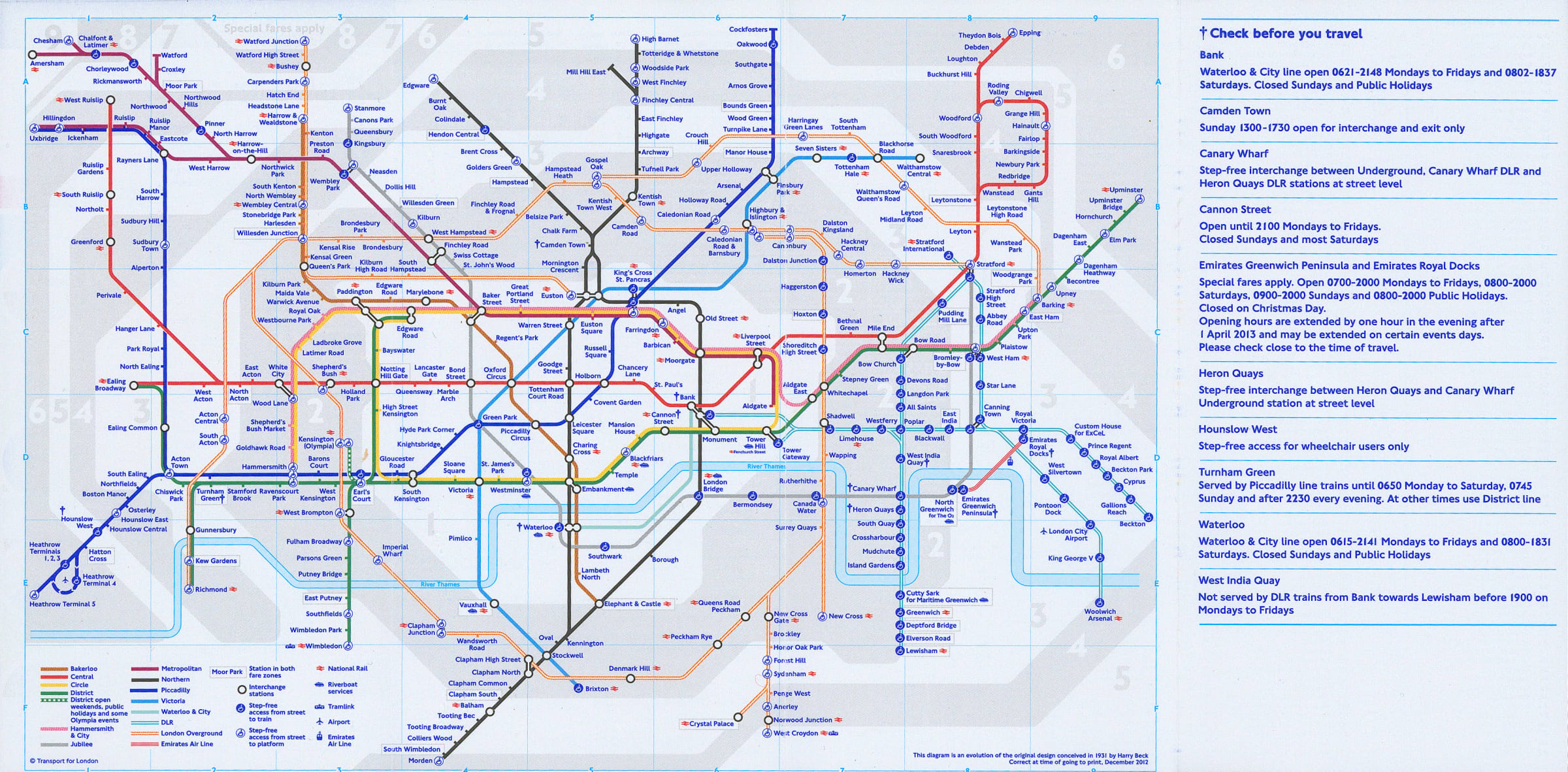 London Underground, London Underground Map, 2012 | The Map House