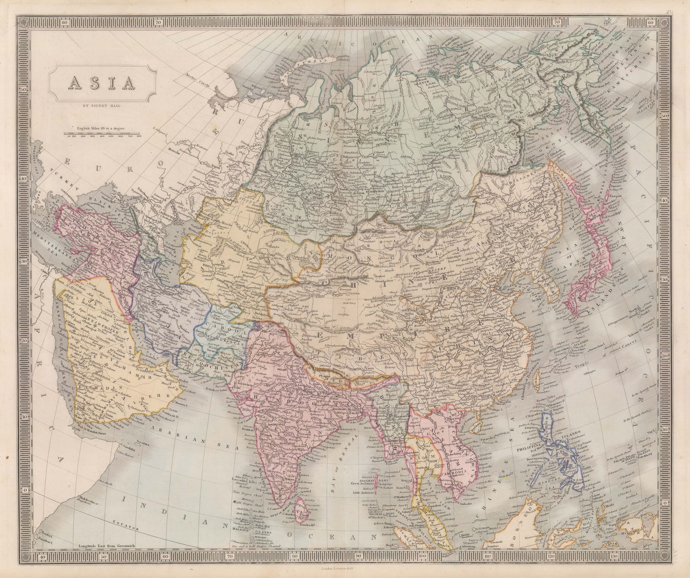 Sidney Hall, Asia, 1830 c. | The Map House