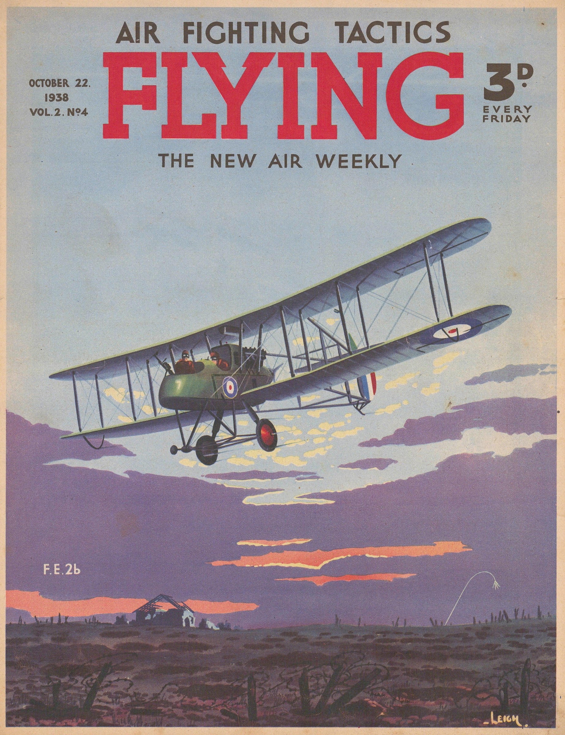 Flying Magazine, RAF - F.E. 2b, 1938 | The Map House