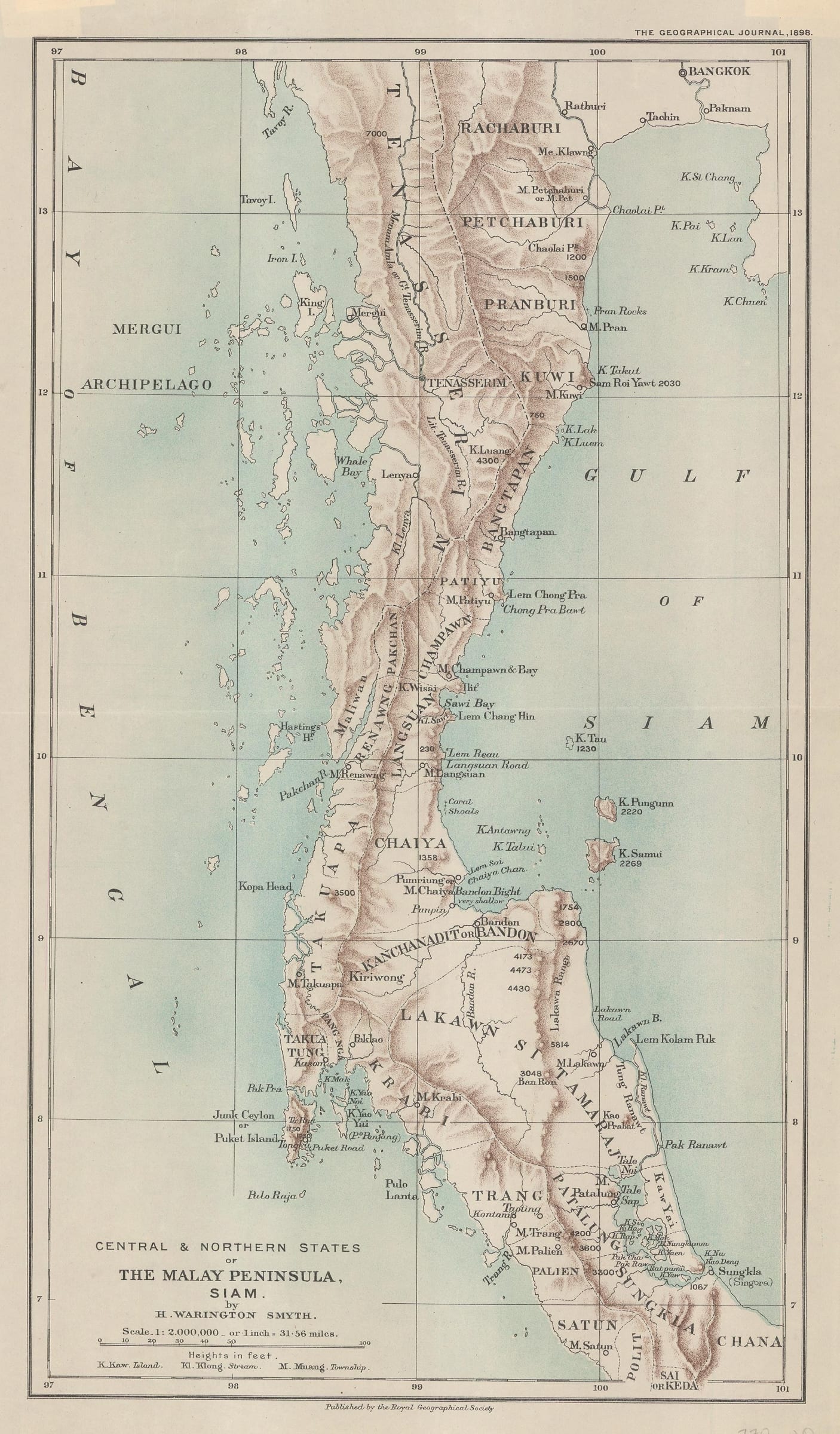 Royal Geographical Society (RGS), Malay Peninsula, Thailand, 1898 | The ...